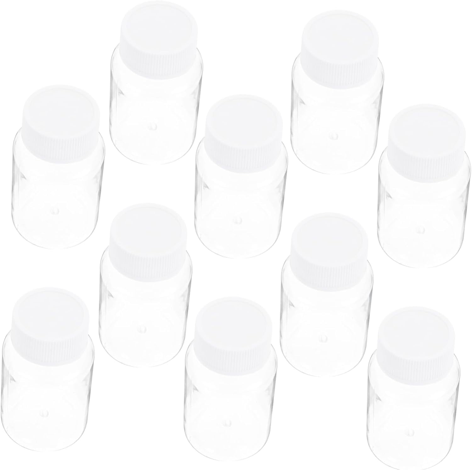 Artibetter 20 Pcs 80ml Clear Bottle Empty Plastic Medicine Bottle ...