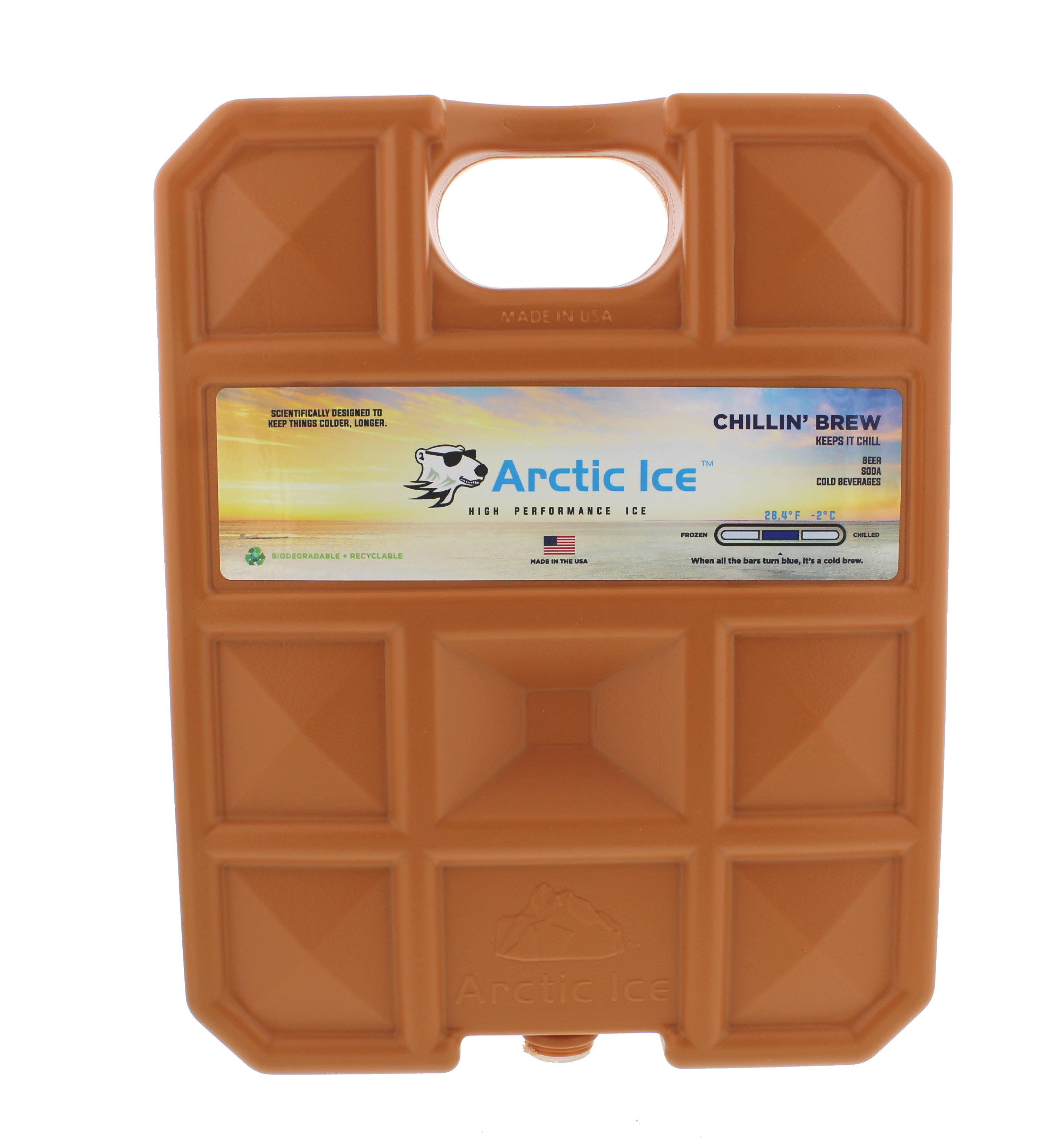 Artic Ice - Chillin Brew 28 Degree Collegiate Burnt Orange Ice Panel ...
