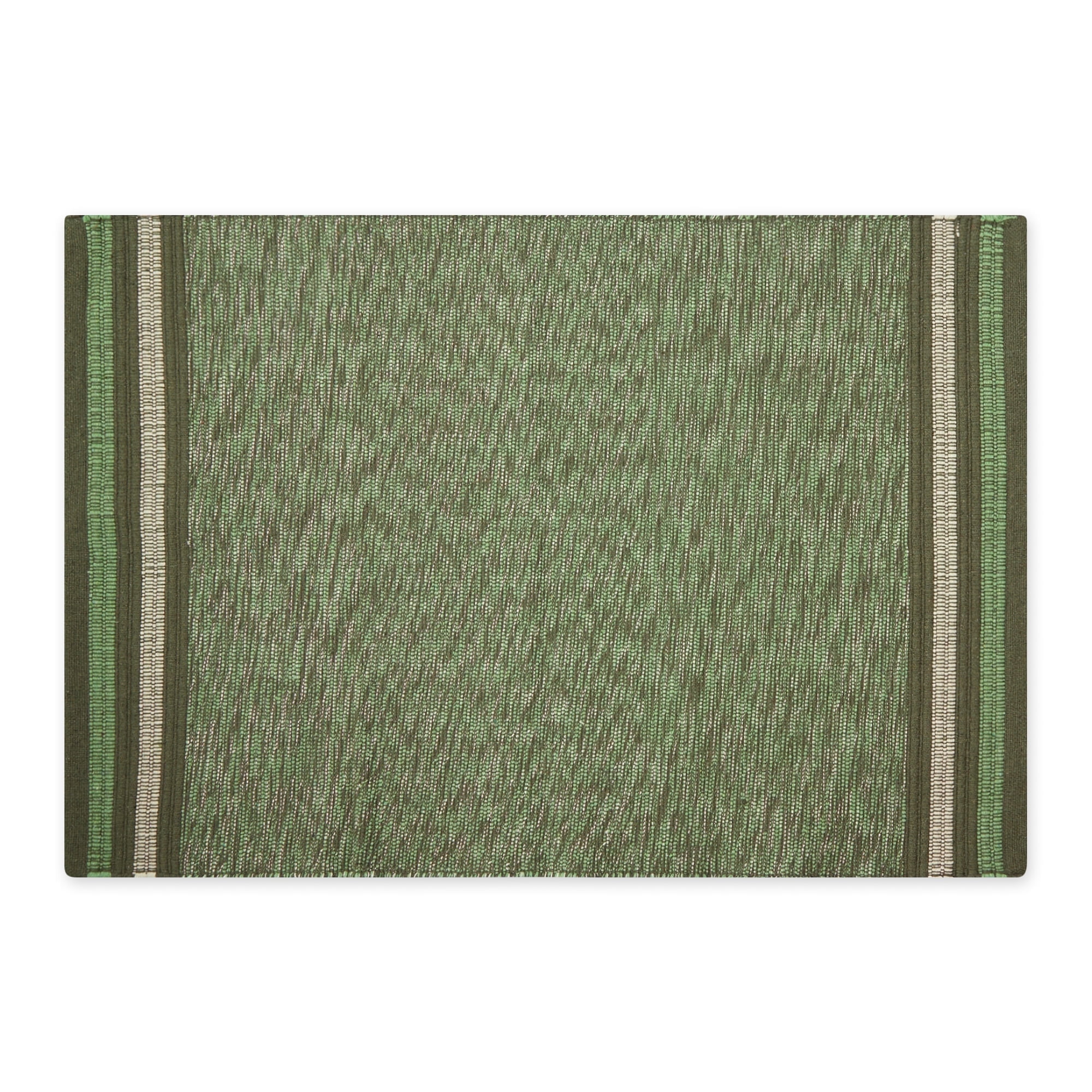 Artichoke Green Variegated Handwoven Fabric Recycled Yarn Rug 2x3 Ft ...