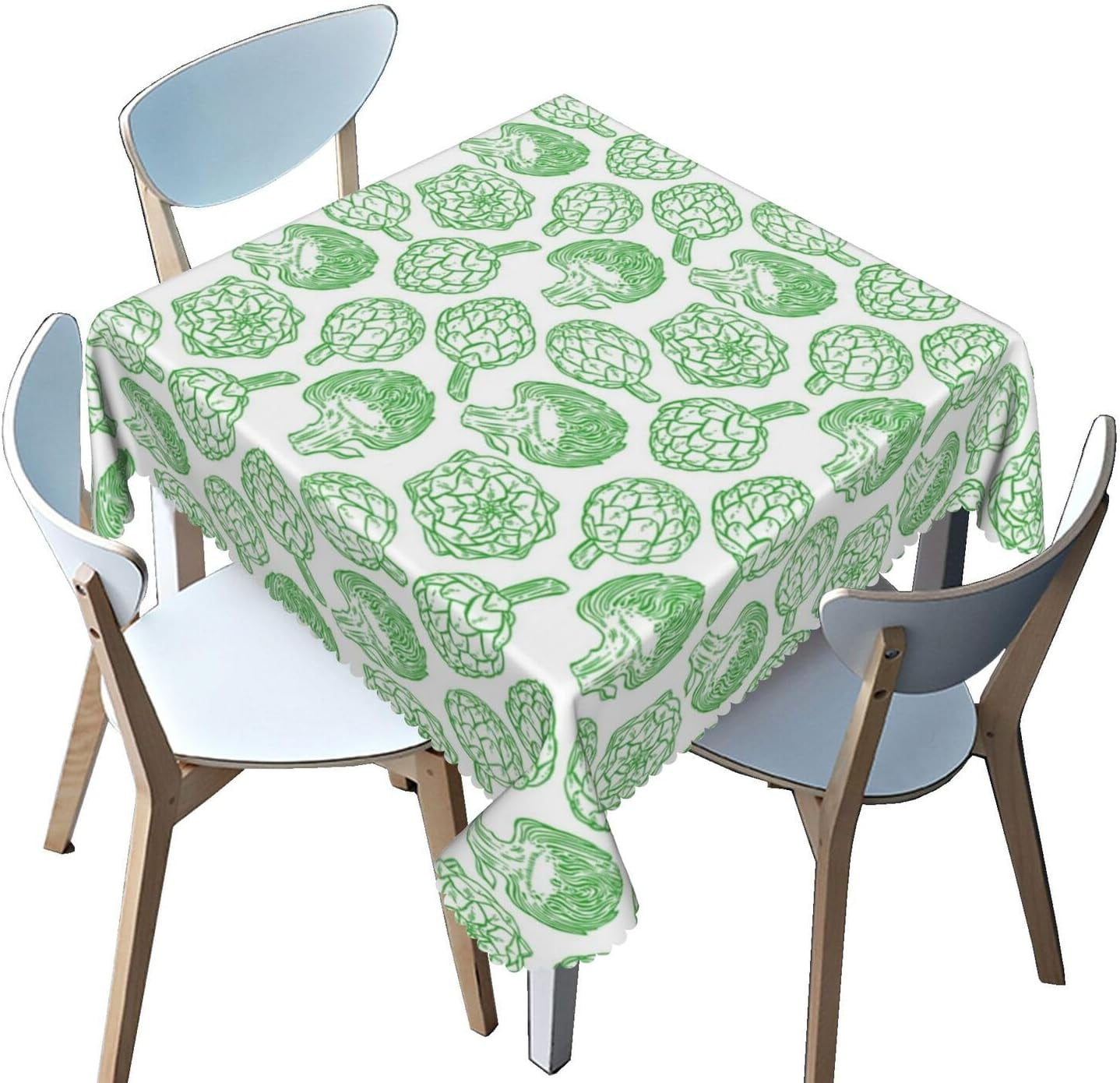 Artichoke Pattern Square Tablecloth,Stain Wrinkle Resistant Reusable ...