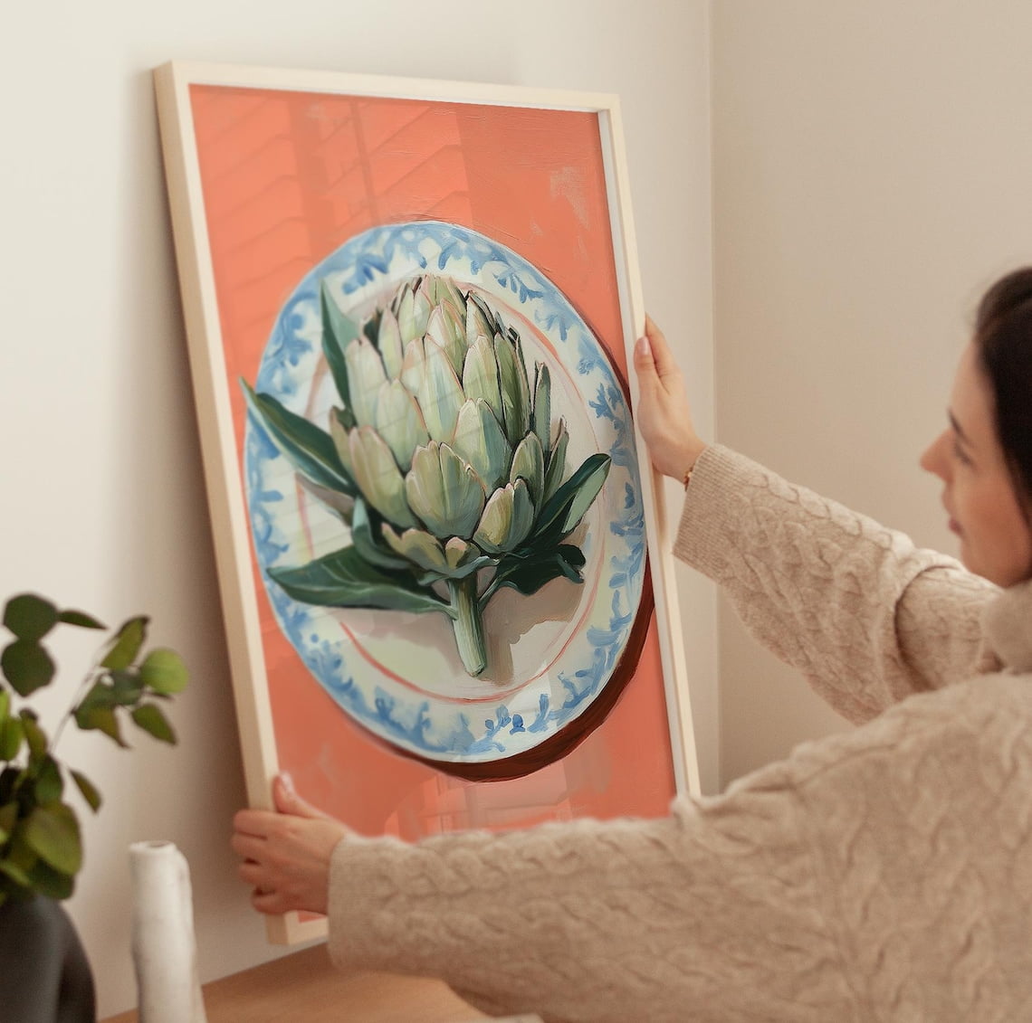Artichoke Still Life Art Poster French Country Kitchen, Unframed Poster ...