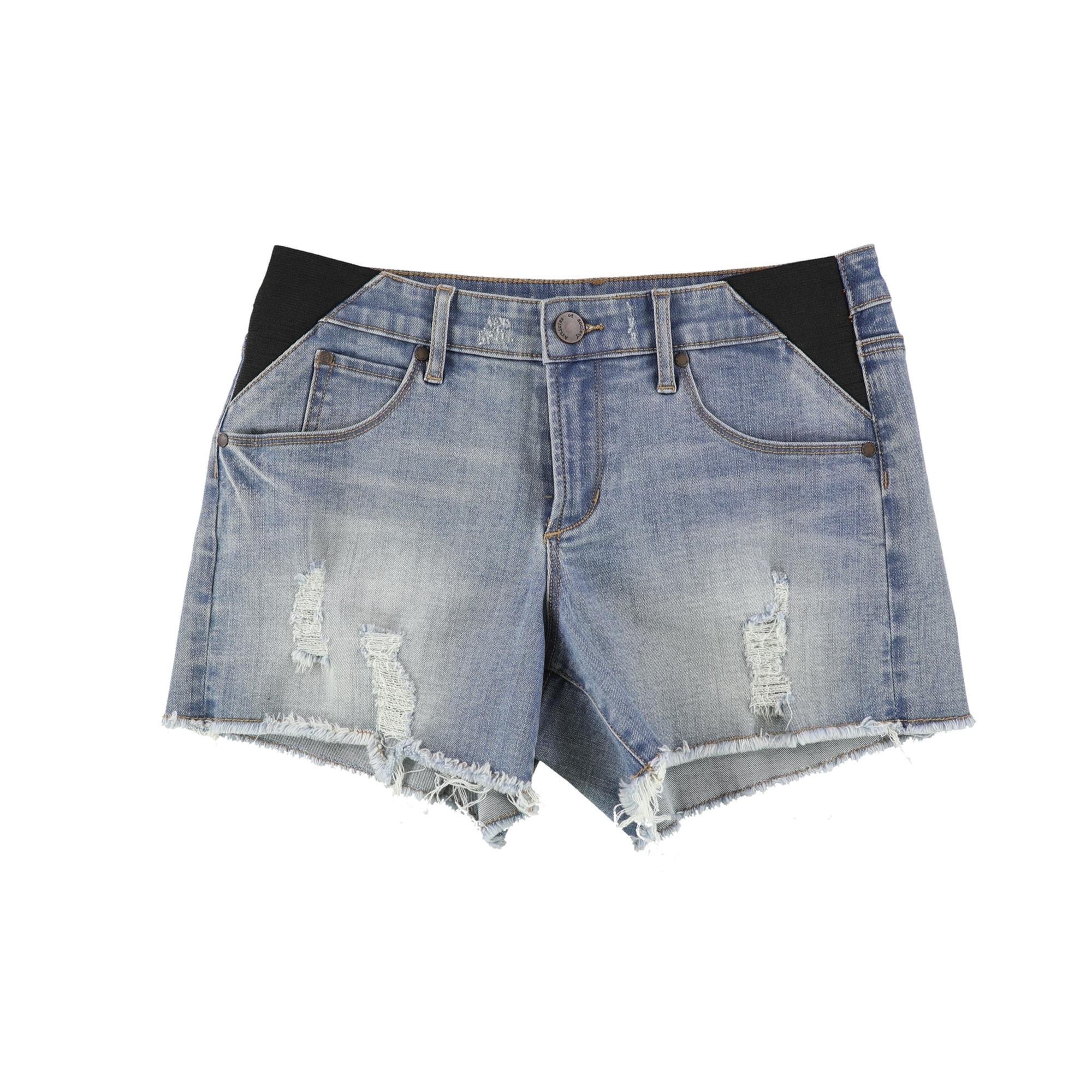 Articles of Society Womens Raw Hems Casual Denim Shorts, Blue, 26 ...