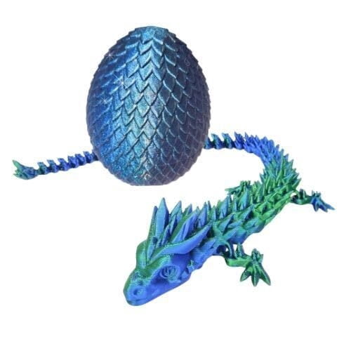 Articulated 3D Printed Dragon with Surprise Egg Flexible Mythical ...