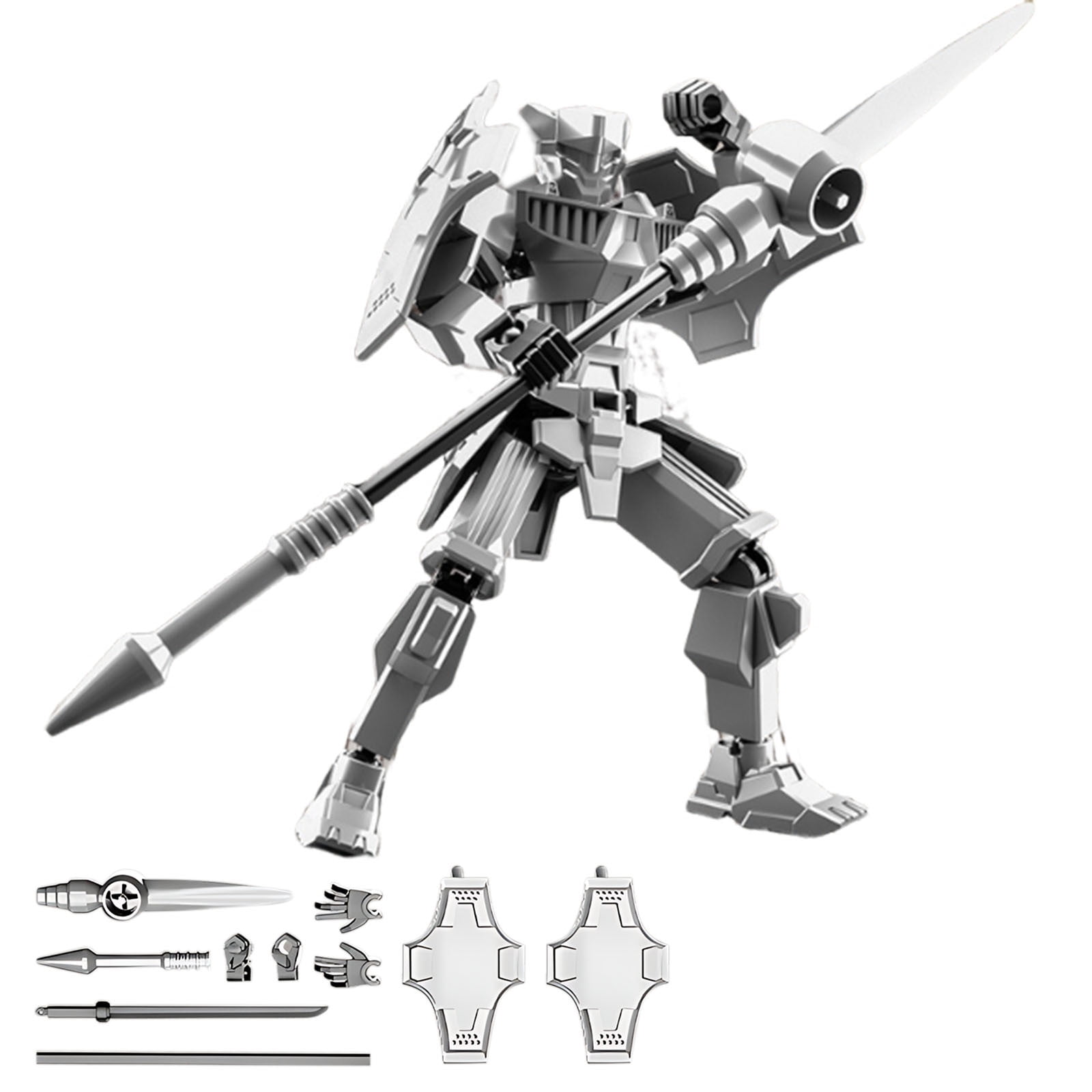 Articulated Action Figure Model Kit, Poseable Building Block Character ...