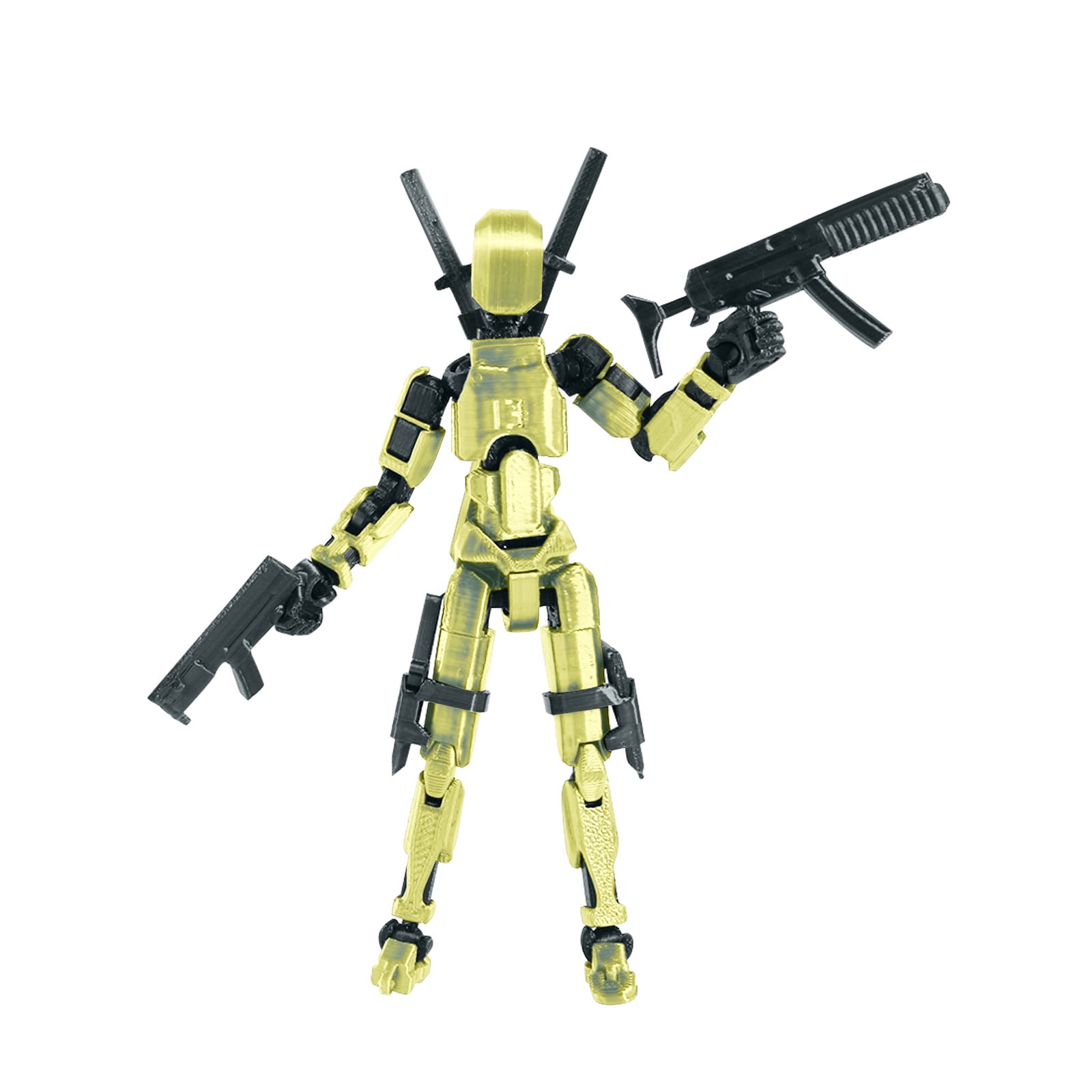 Articulated Action Figure Toy Customizable Purple Robot with ...
