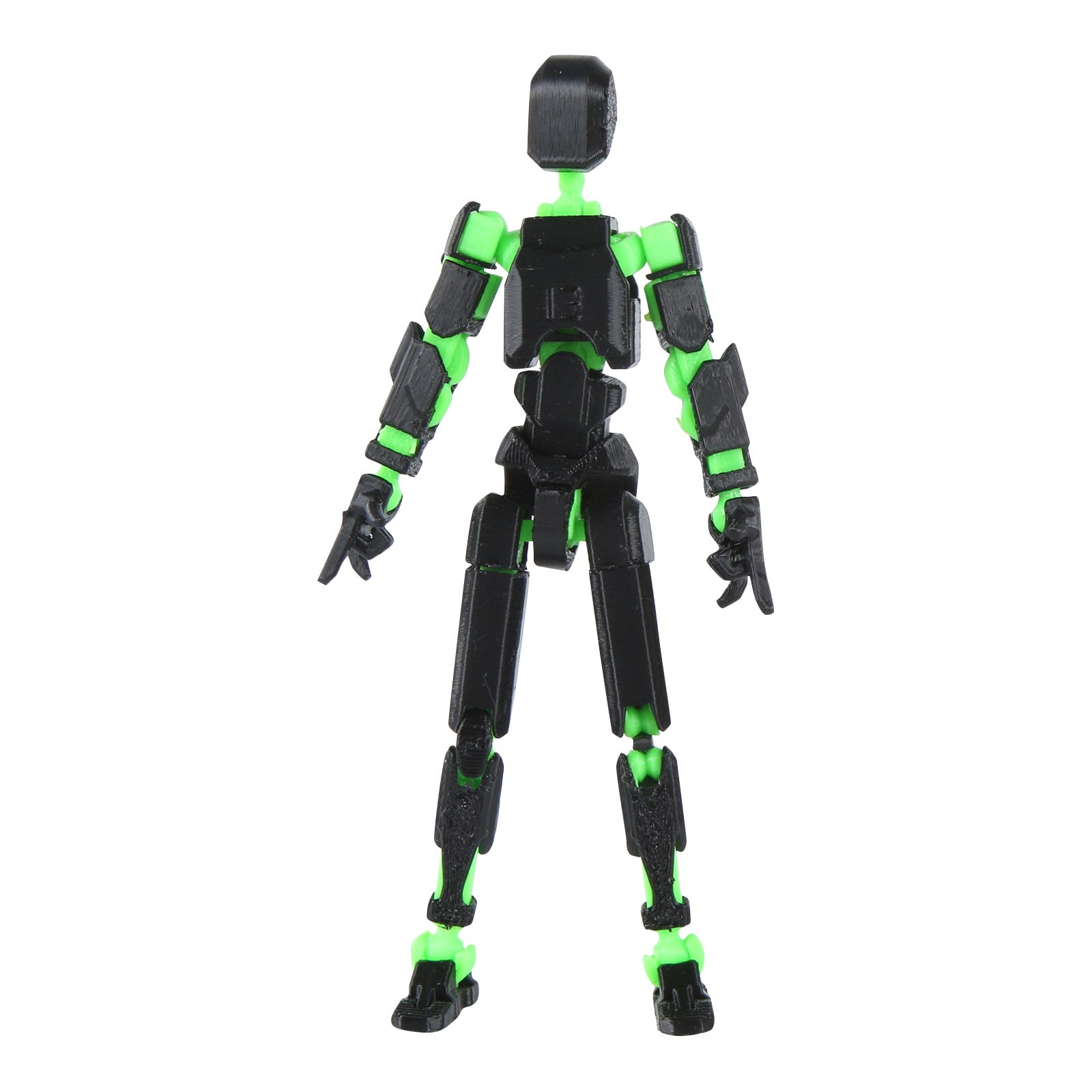 Articulated Action Figure with Green and Black Design, Customizable and ...