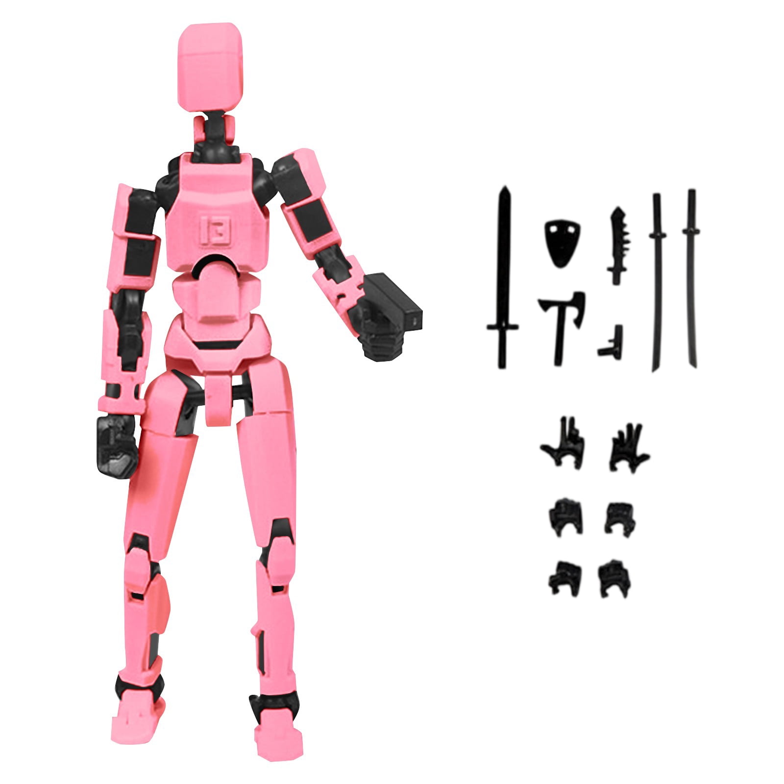Articulated Action Figure with Interchangeable Accessories Customizable ...