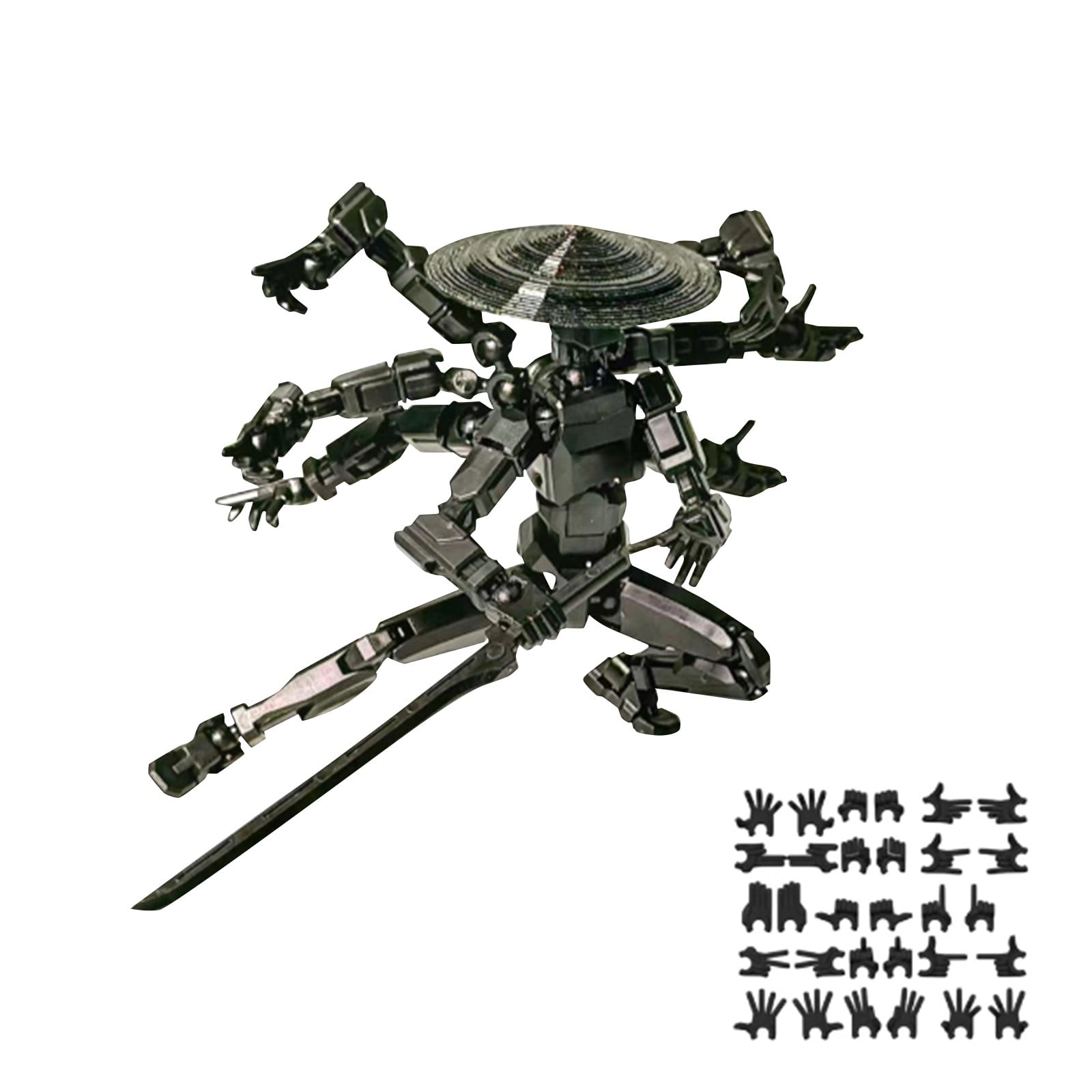 Articulated Action Figure with Interchangeable Hands 8-Limb Poseable ...