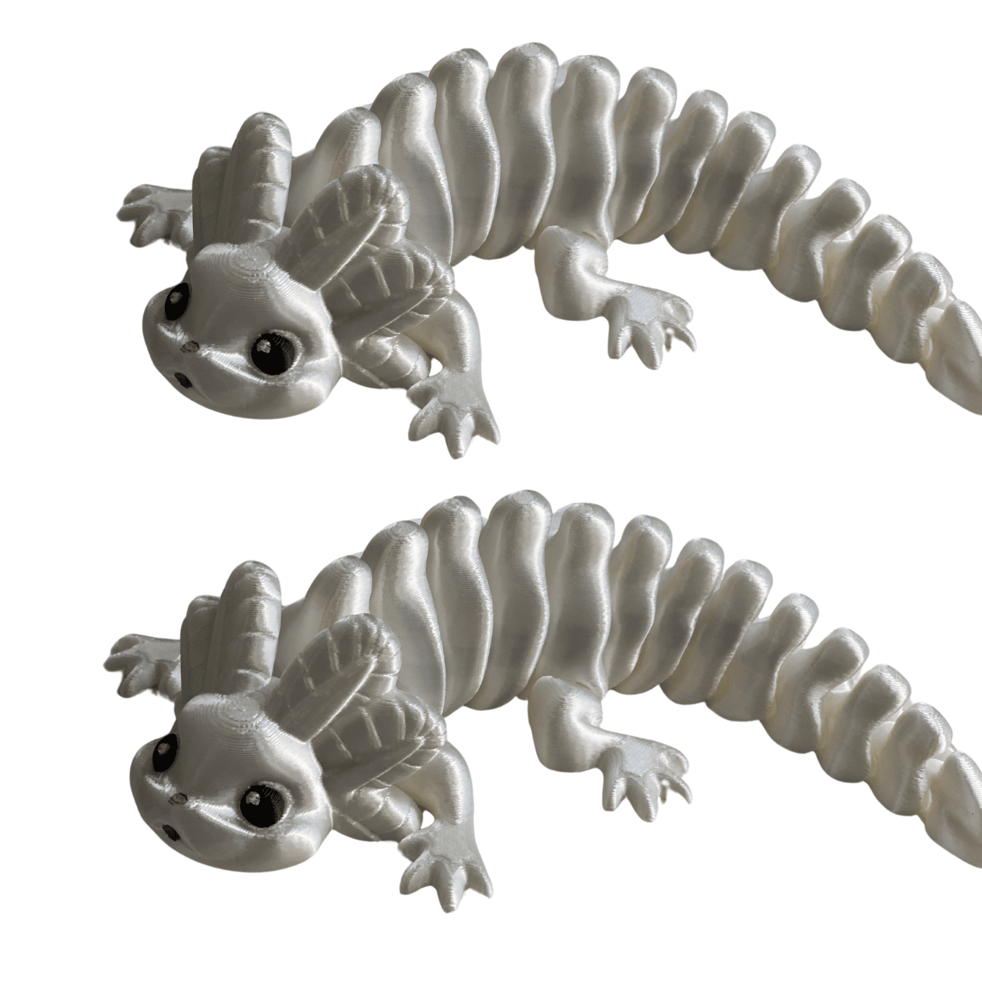 Articulated Axolotl 3D Printed Figure - Set of 2 - Flexible ...