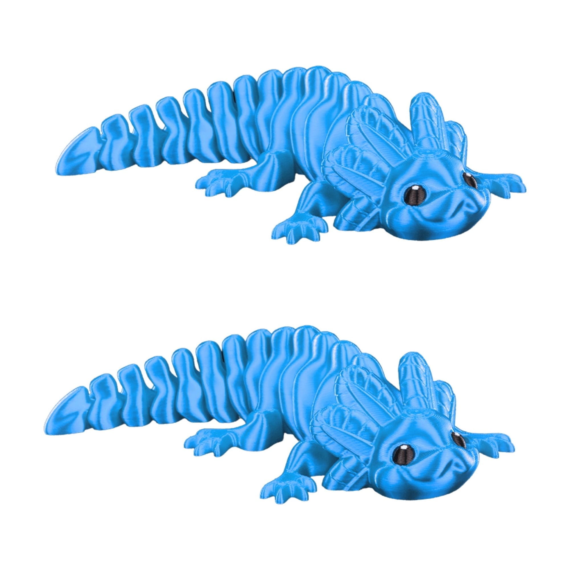 Articulated Axolotl 3D Printed Figure - Set of 2 - Flexible Collectible ...