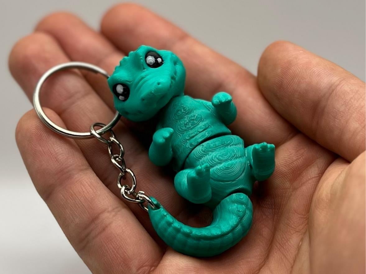 Articulated Crocodile Keychain 3D Print Fidget Desk Decor Gift ...