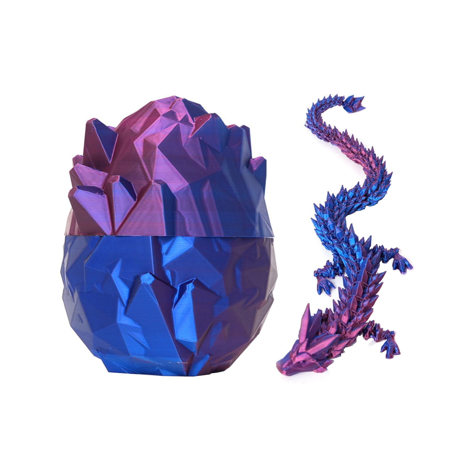 Articulated Dragon Model Toy 3D Printed Dragon and Dragon Egg, 12.2cm/4 ...