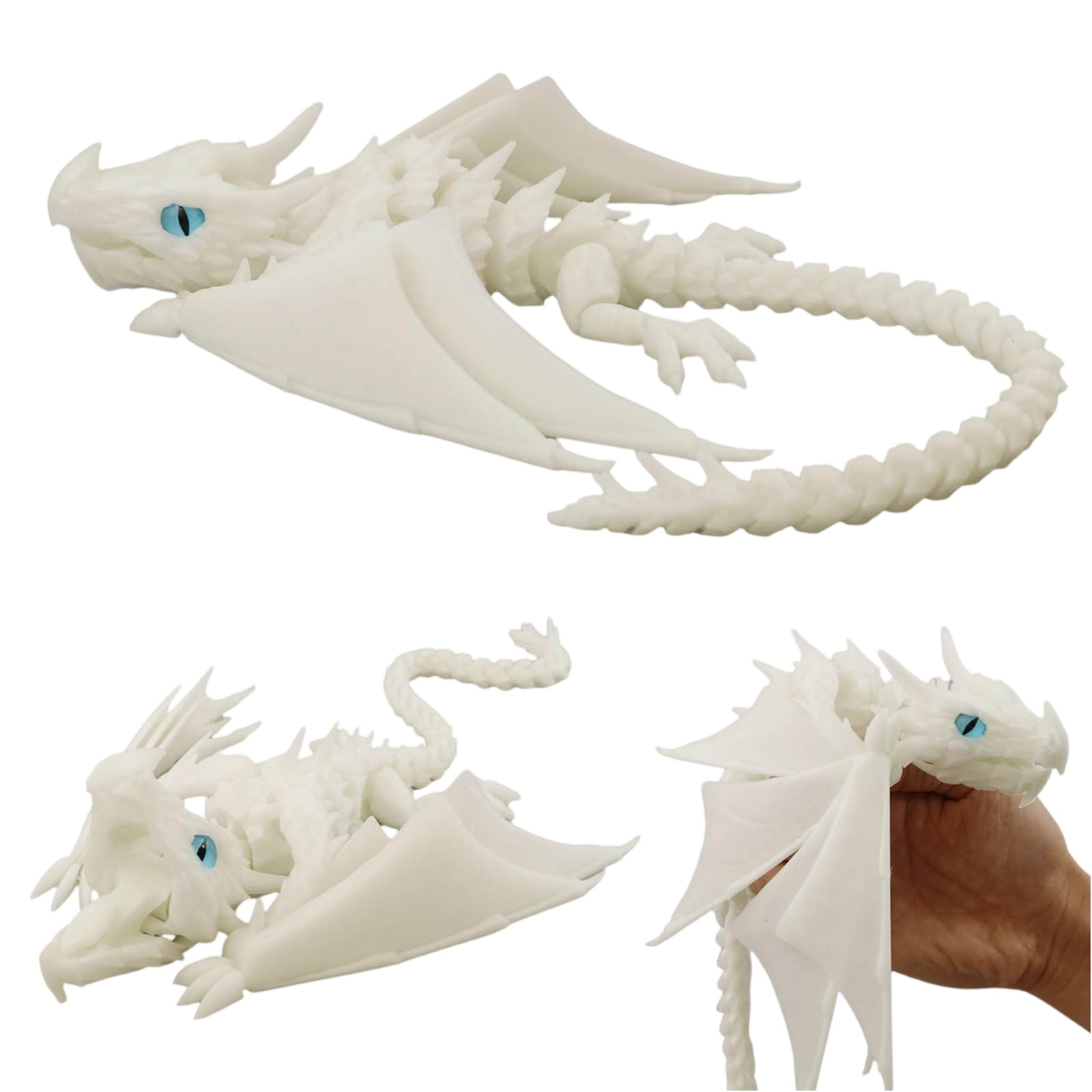 Articulated Dragon Toy, Flexible 3D Printed Fidget Dragon Figure ...