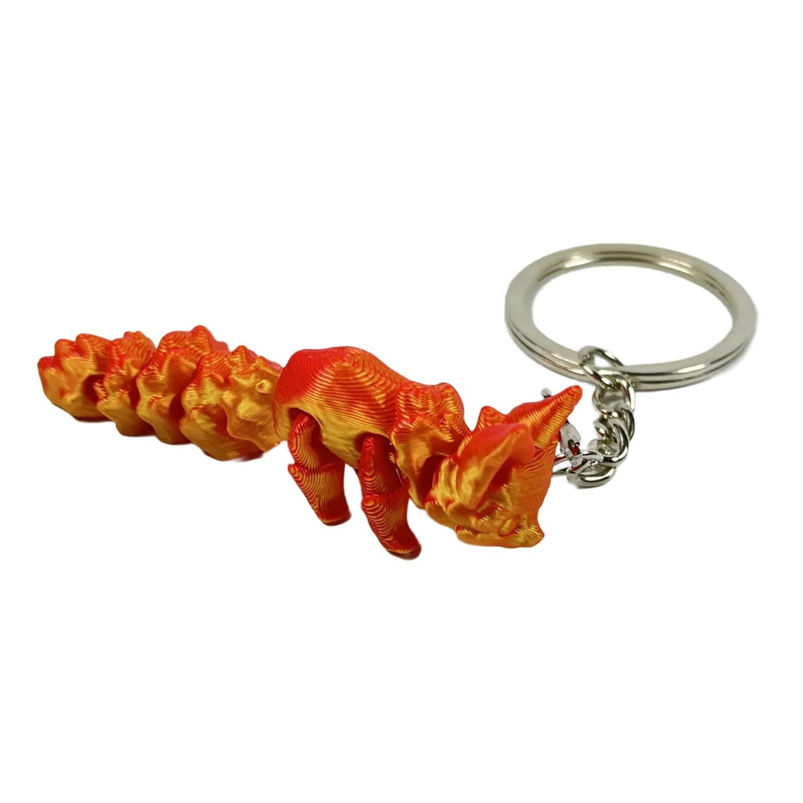 Articulated Foxes Figurine Keychain, 3D Printed Multi Joint Movable ...