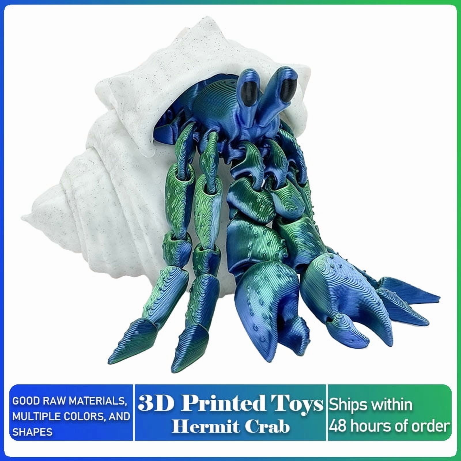 Articulated Hermit Crab 3D Printed Model Movable Joints Cool Desktop ...
