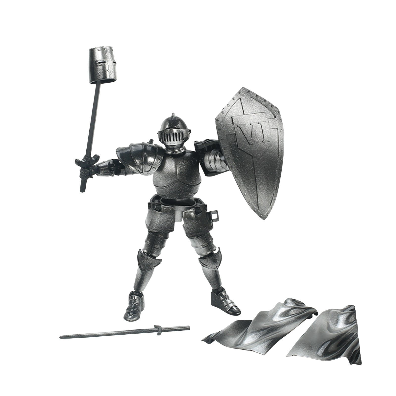 Articulated Movable Paladin-Themed Poseable Doll - Premium Multi ...