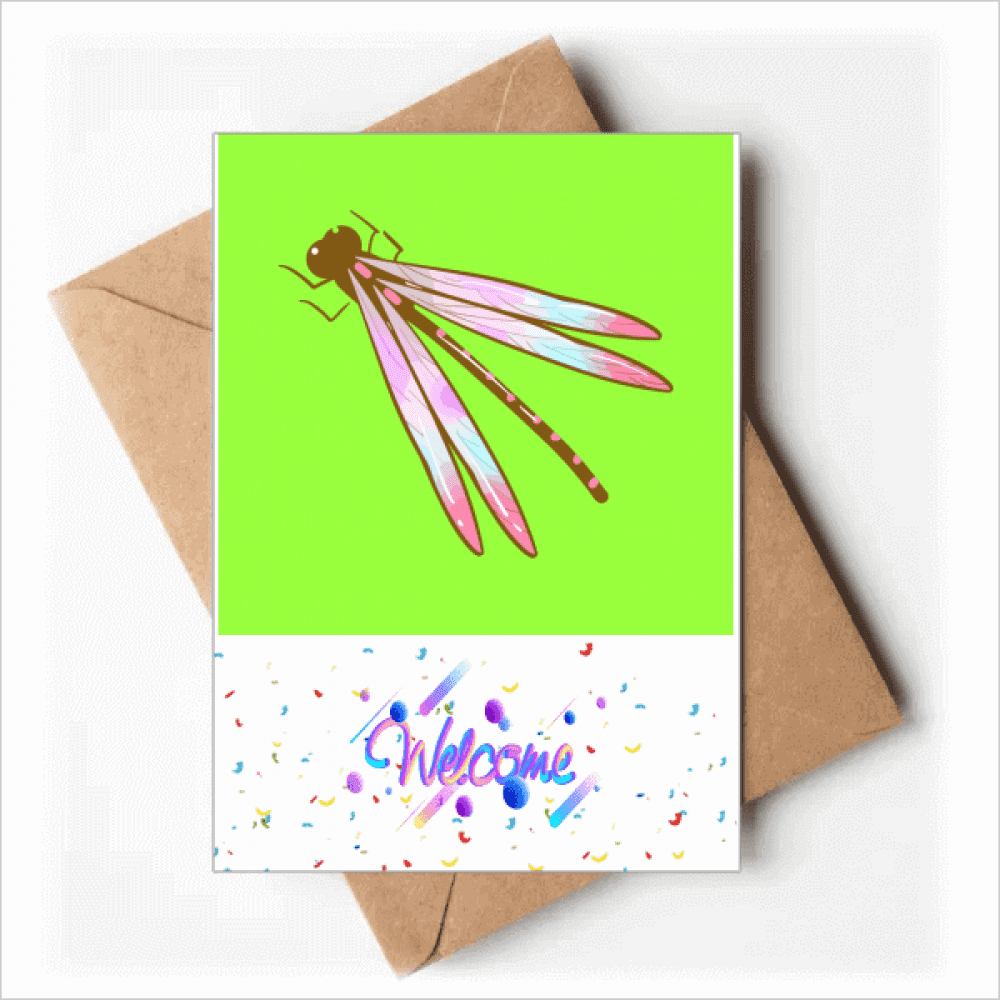 Articulated Pod Dragonfly Odonata Welcome Back Greeting Cards Envelopes ...