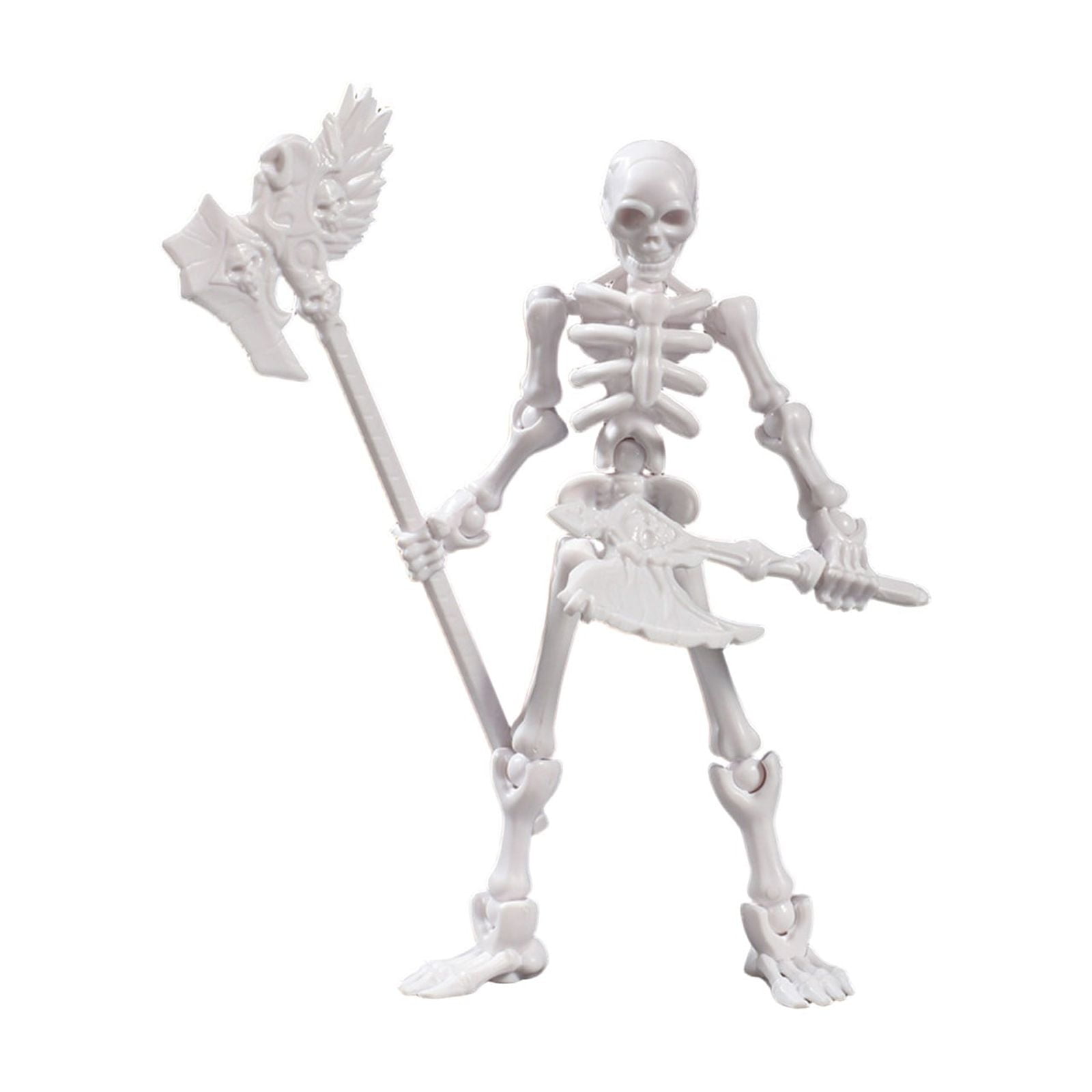 Articulated Skeleton Action Figure With Multiple Weapons, Movable Model ...