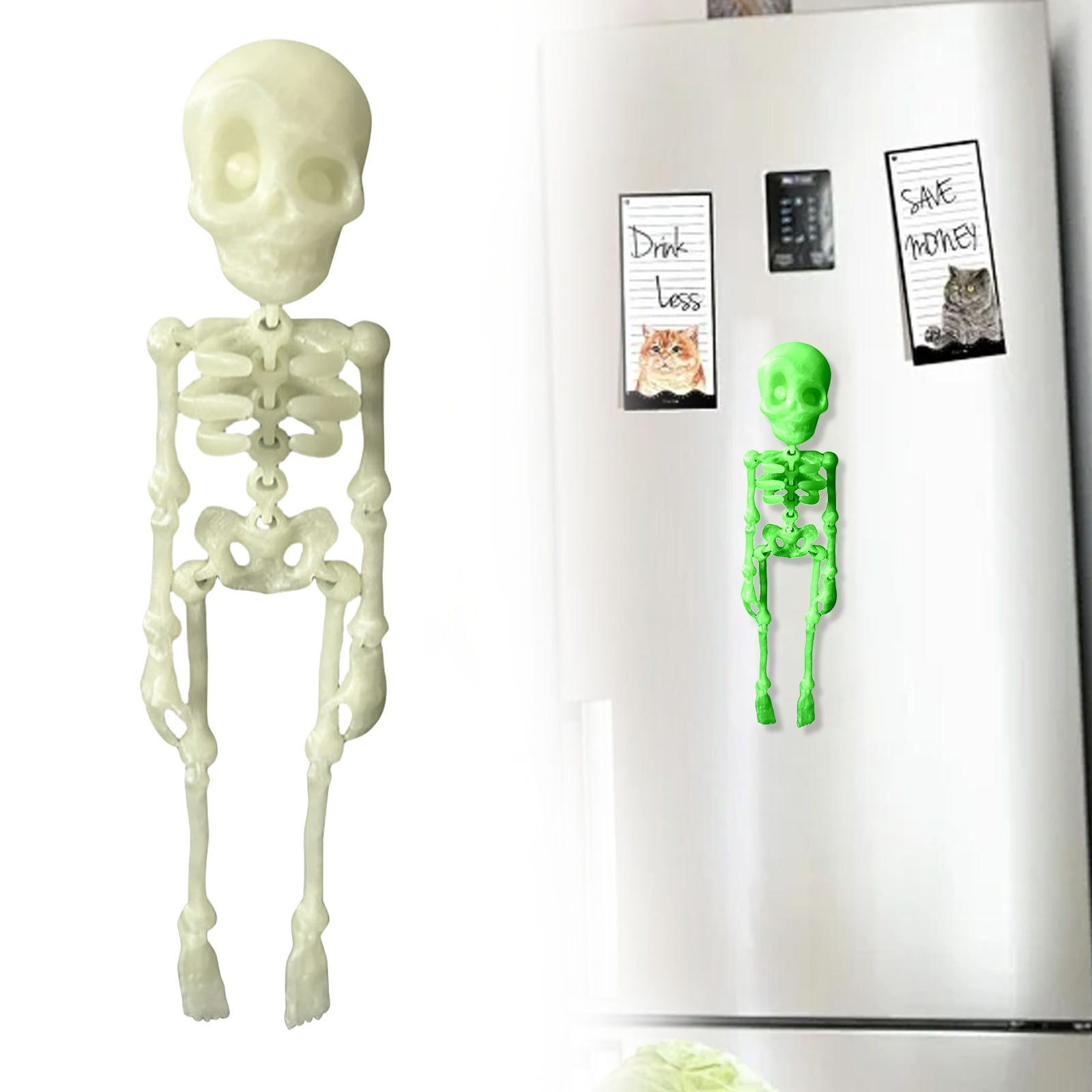 Articulated Skeleton Magnet 7.8in Movable Skull Fridge Decor 3D Printed ...