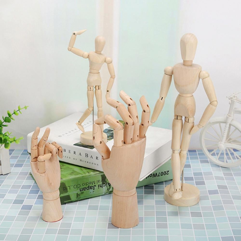 Articulated Wooden Manikin/Hand for Kid to Make Puppets, Action Figures ...