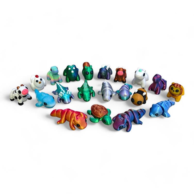 Articulating Mini Animal Figurine - Land, Water, Dino and Mystery Pack ...