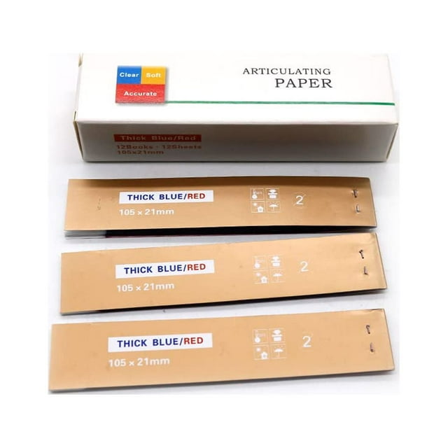 Articulating Paper Blue/Red 144 Strips for Dental Bite, Occlusal and ...