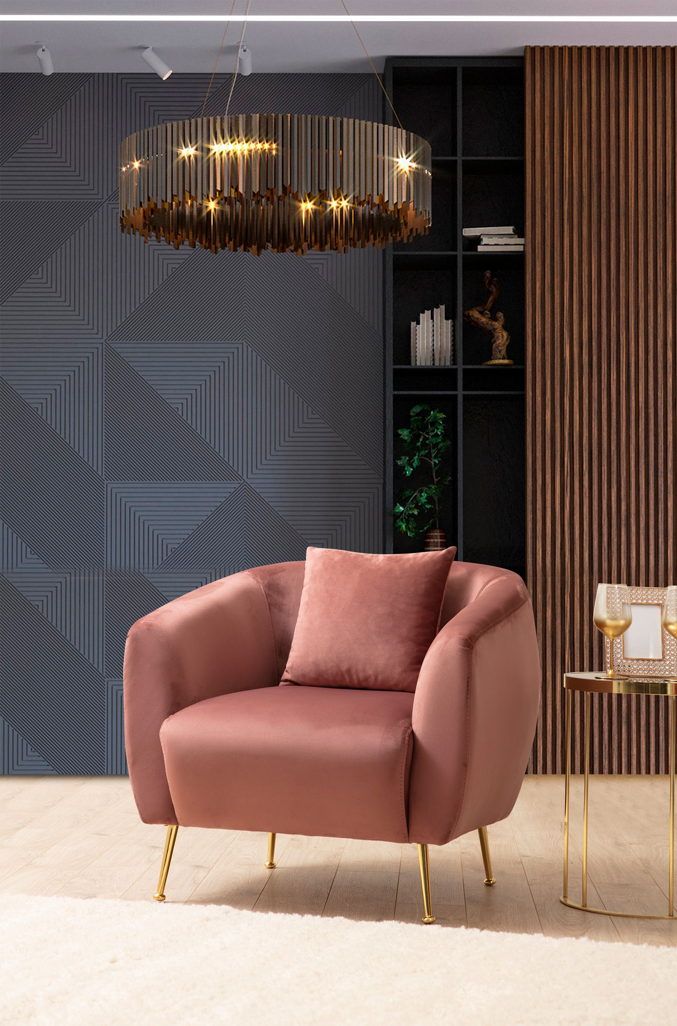 Artie - Pro - Pink Wing Chair - Walmart.com