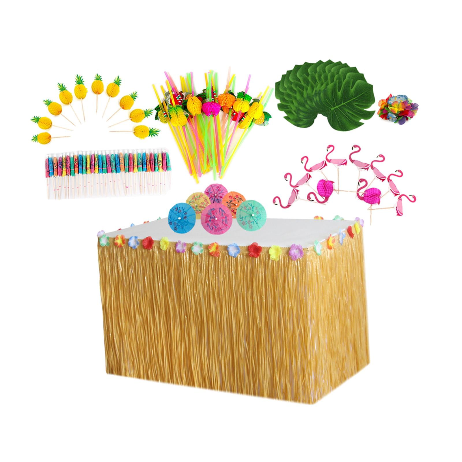 Artifical Luau Grass Table Skirt Tropical Luau Party Decoration Devices ...