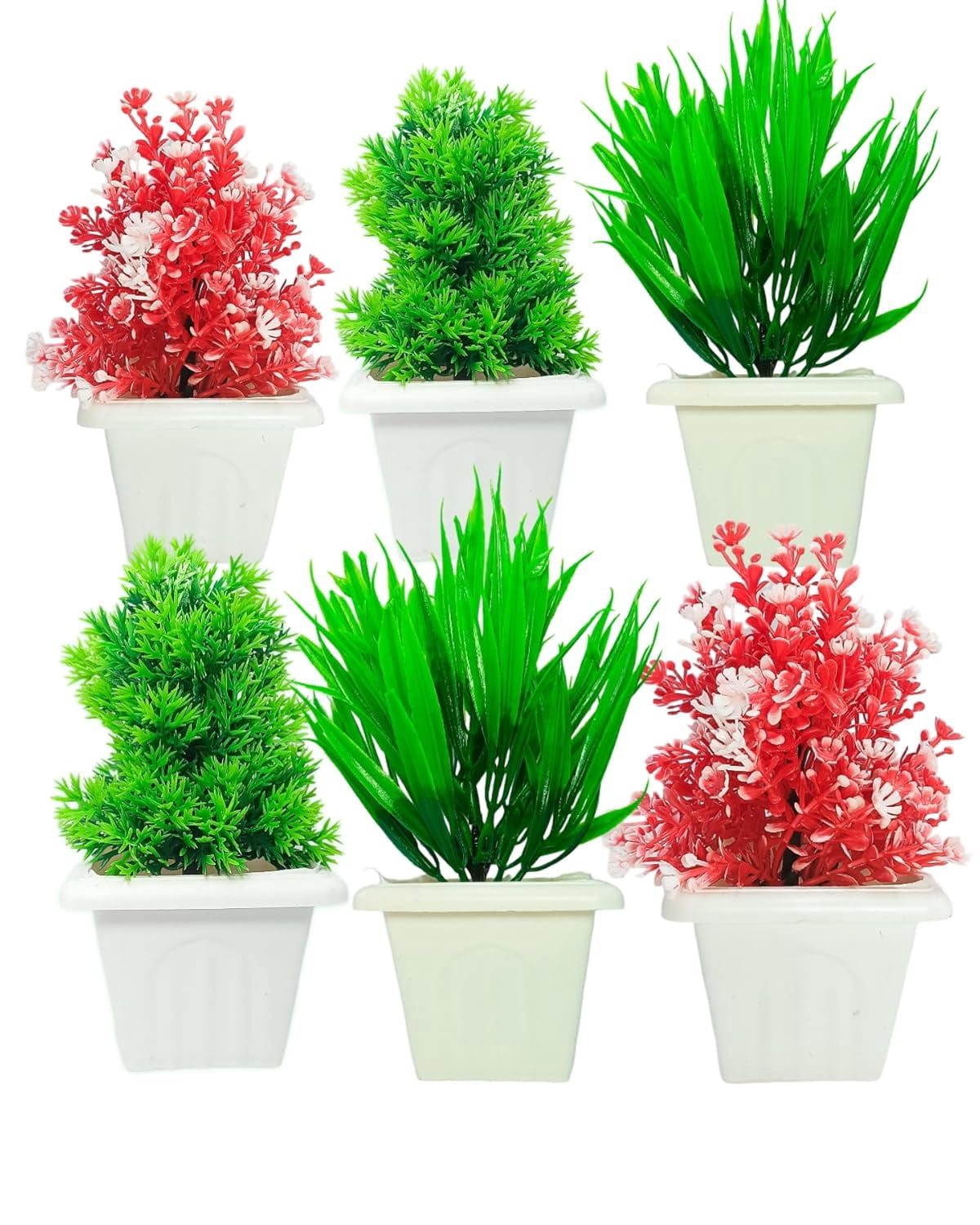 Artifical Mini Plants 6 Pieces Realistic Small Artificia Small Plants ...