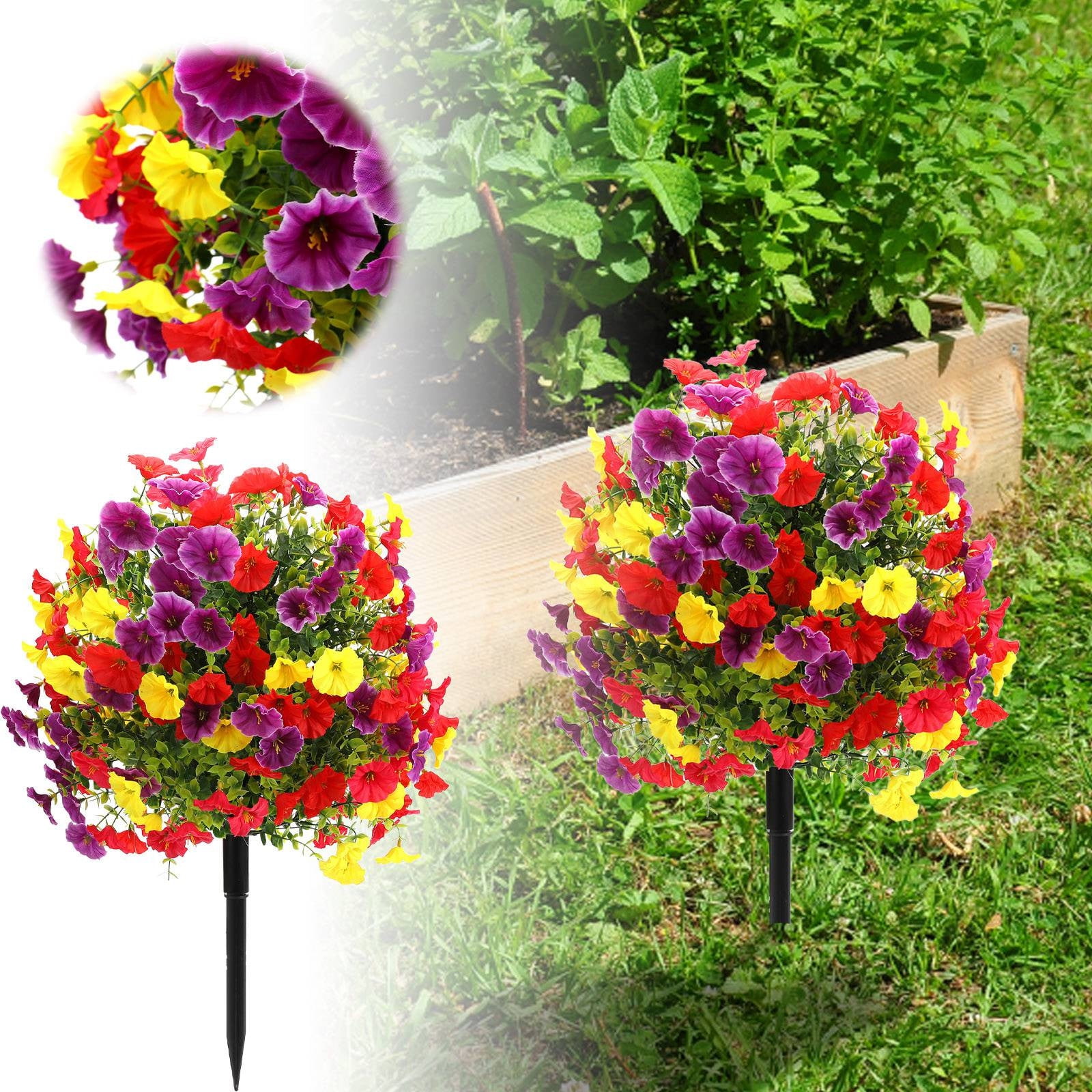 Artifical Morning Glory Tree Ball With Ground Plug Real-Touch Durable ...