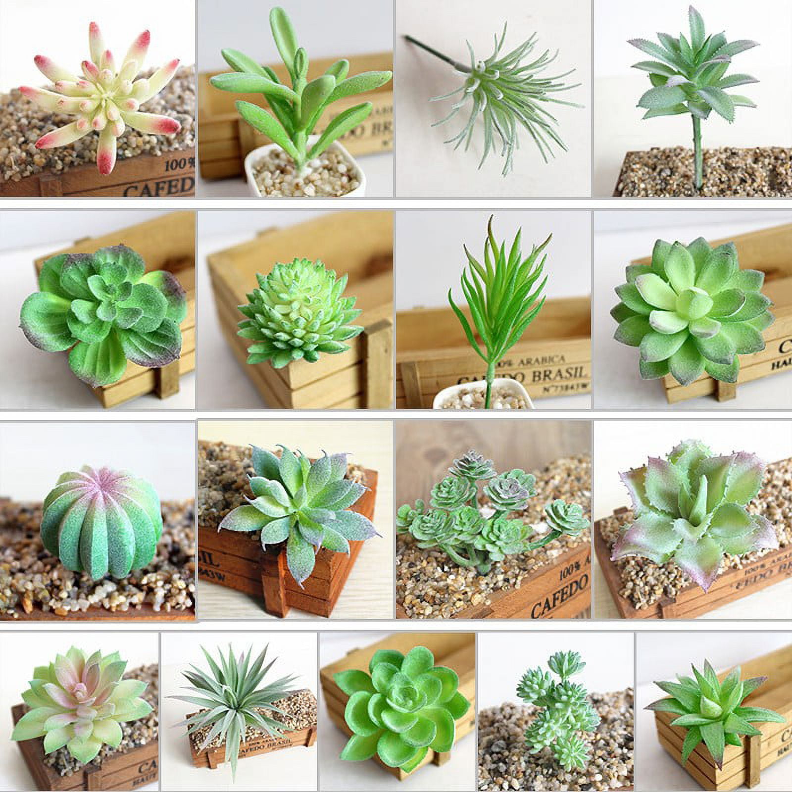 Artifical Plastic Succulent Plant Echeveria Flower Home Office Decor ...
