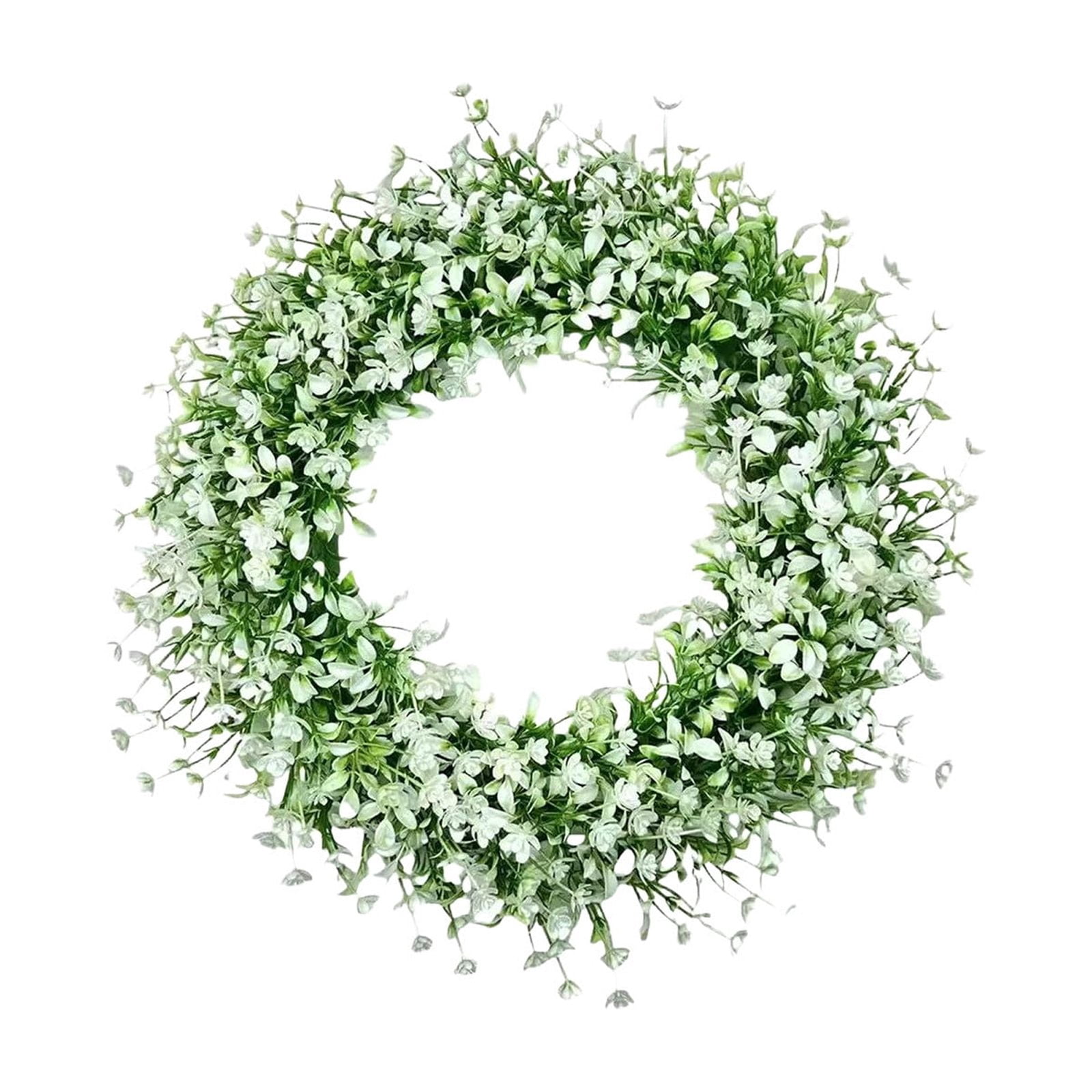 Artificia Gypsophila Wreath Colorful Plastic Wreath for Home Front Door ...