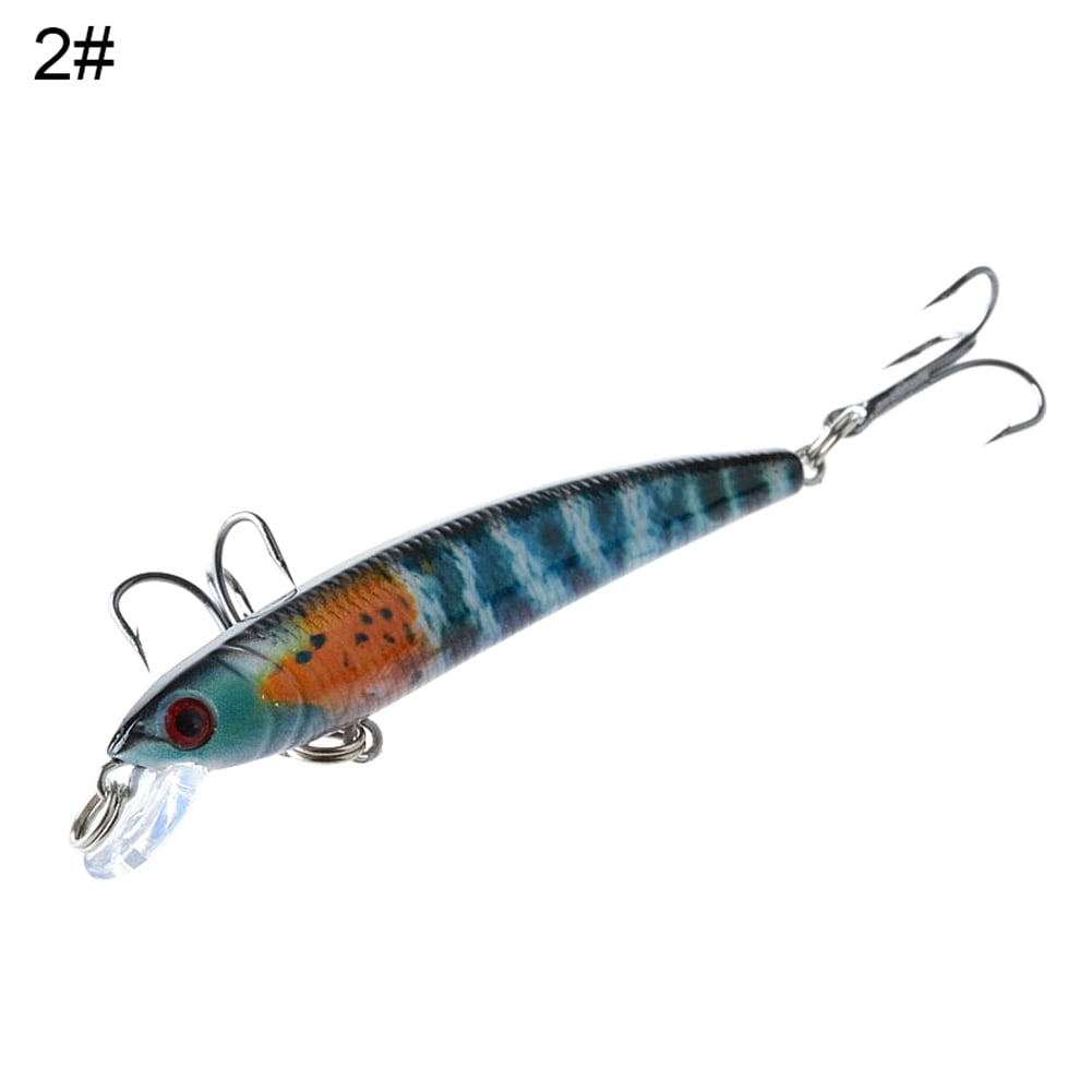Artificial 3D Eyes Fish Hard Lure Jig Fishing Bait Tackle Tool with Two ...