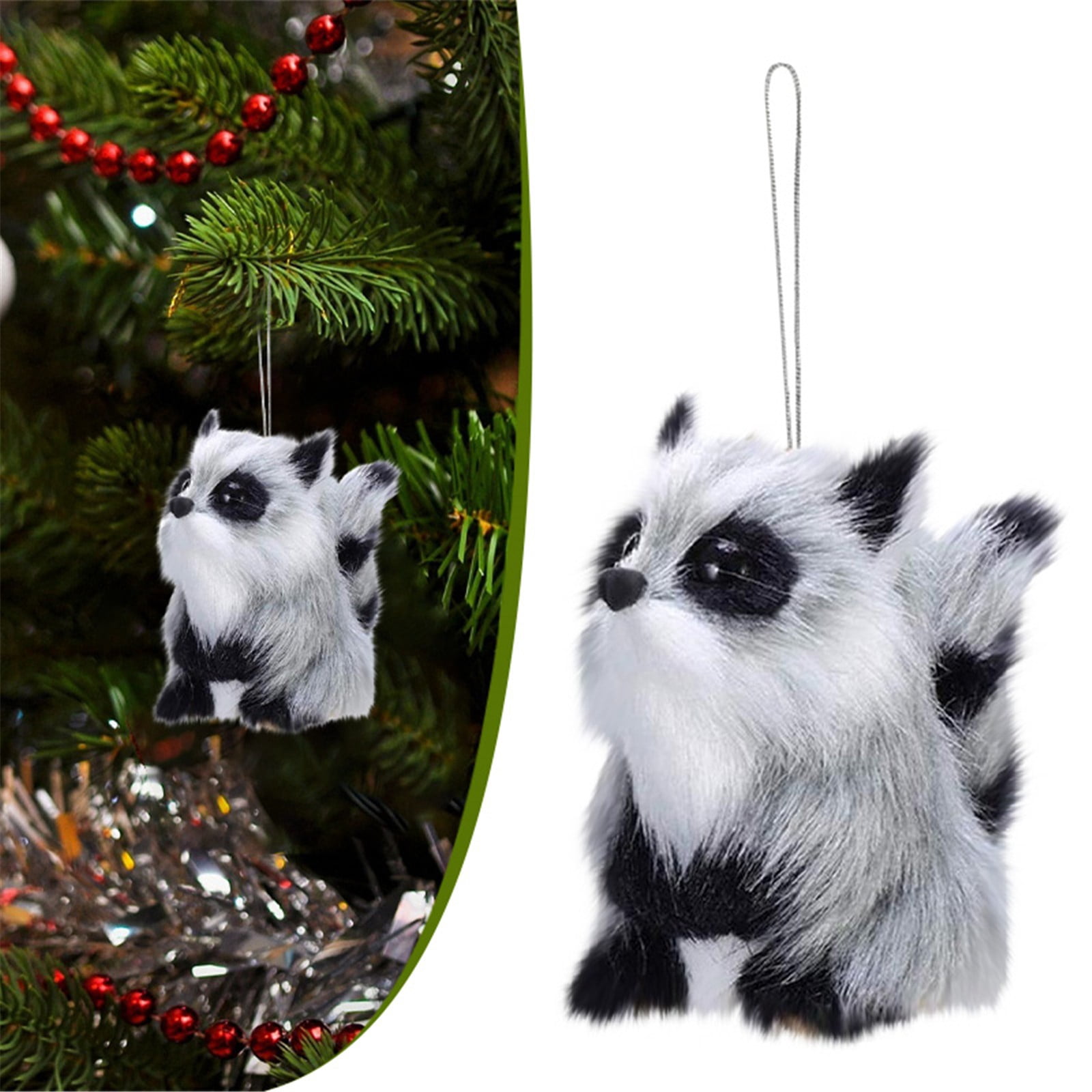 Artificial 3D Forest Animals Ornaments, Woodland Animal Faux Fur Plush ...