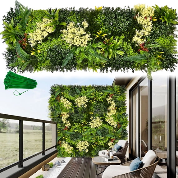 Artificial 3D Plant Wall Panels: 60"x20" UV-Anti Faux Grass Wall ...