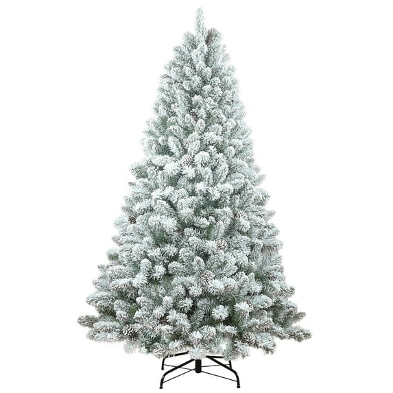 Artificial 4ft Flocked Christmas Tree with 366 PVC Branch Tips, Pine ...