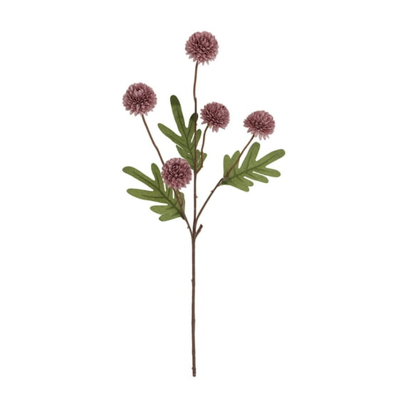 Artificial 5-Head Fake Flowers, Ball-Shaped Chrysanthemum And Dandelion ...