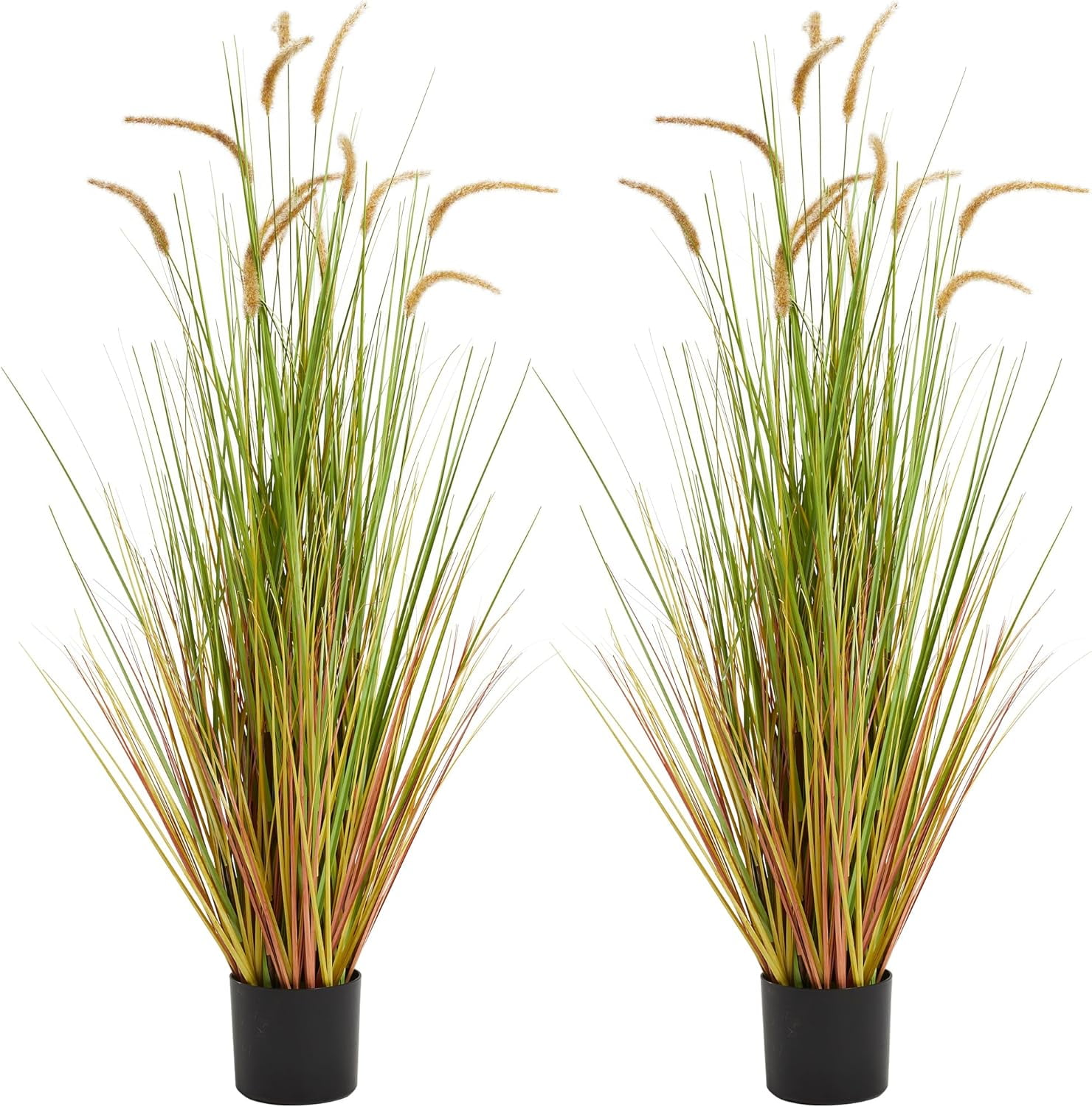 Artificial 5ft 2-Pack Horsetail Reed Grass, 59in Tall Artificial Indoor ...