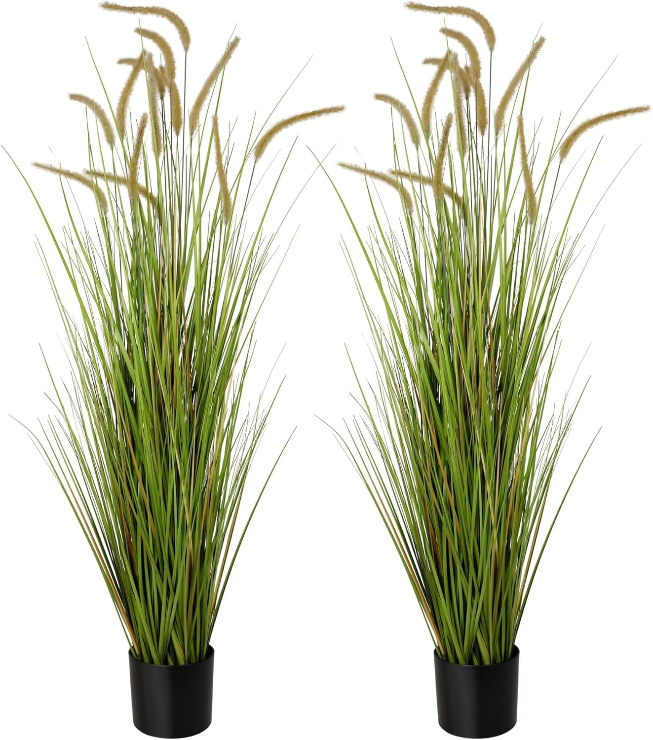 Artificial 5ft 2-Pack Horsetail Reed Grass, 59in Tall Artificial Indoor ...
