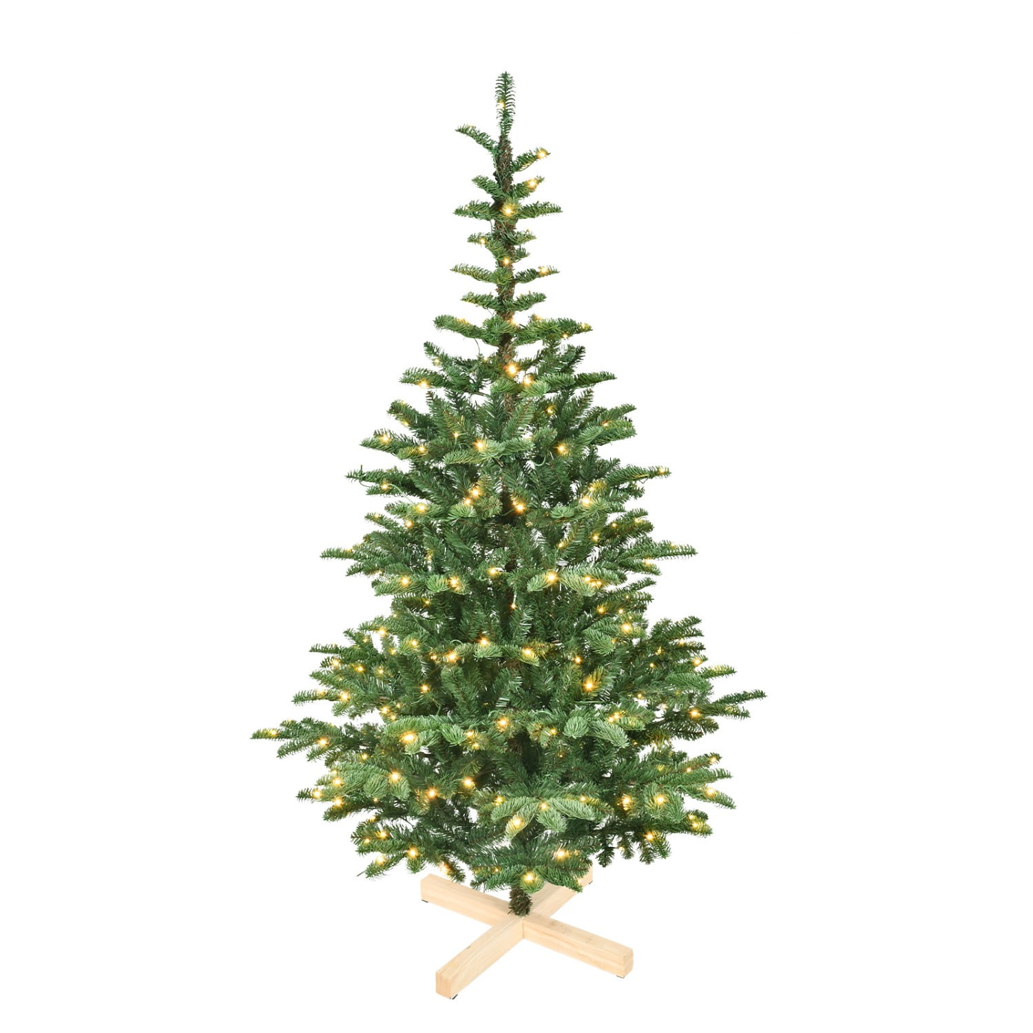 Artificial 7ft Green LED-lit Christmas Tree with 941PE/PVC Mixed Branch ...