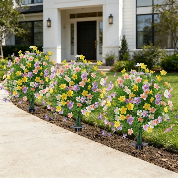 Artificial Aglaia Odorata Ground Plug Flower, Faux Floral Stake for ...