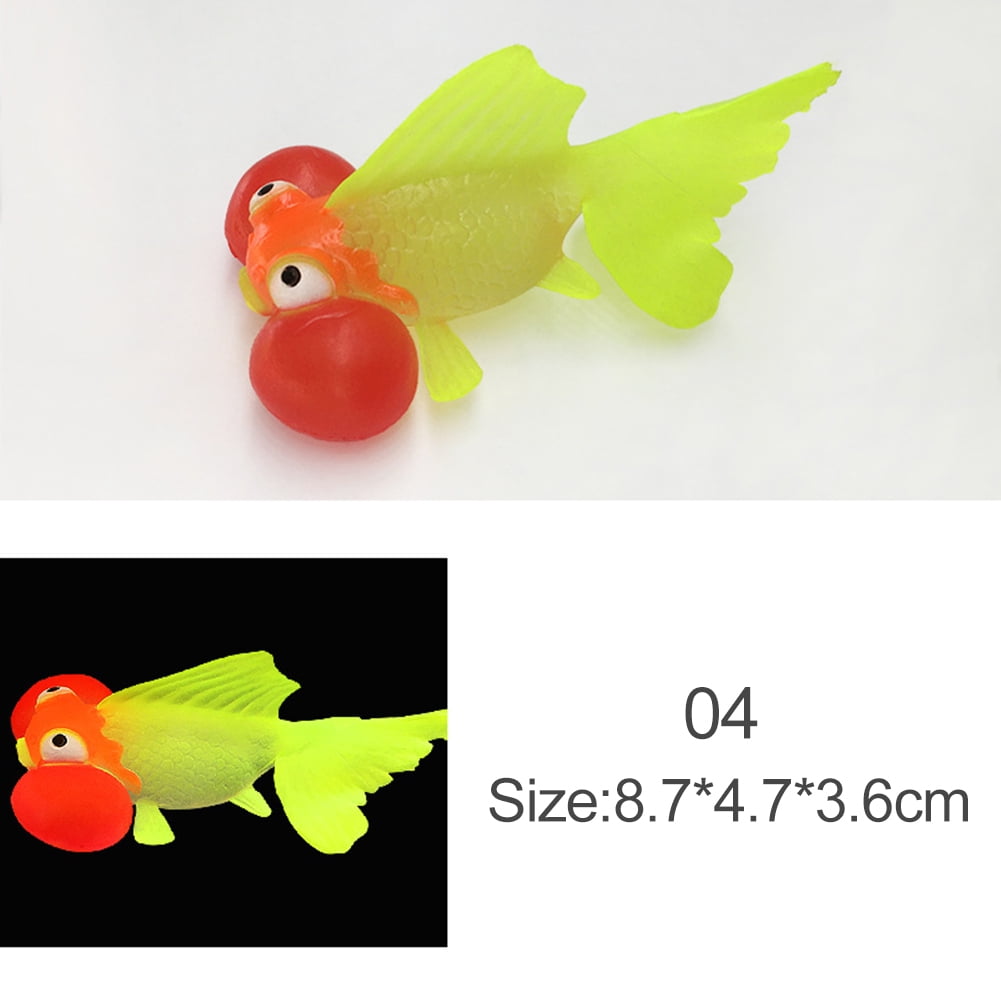Artificial Aquarium Goldfish Glow In The Dark Ornament Fish Tank ...