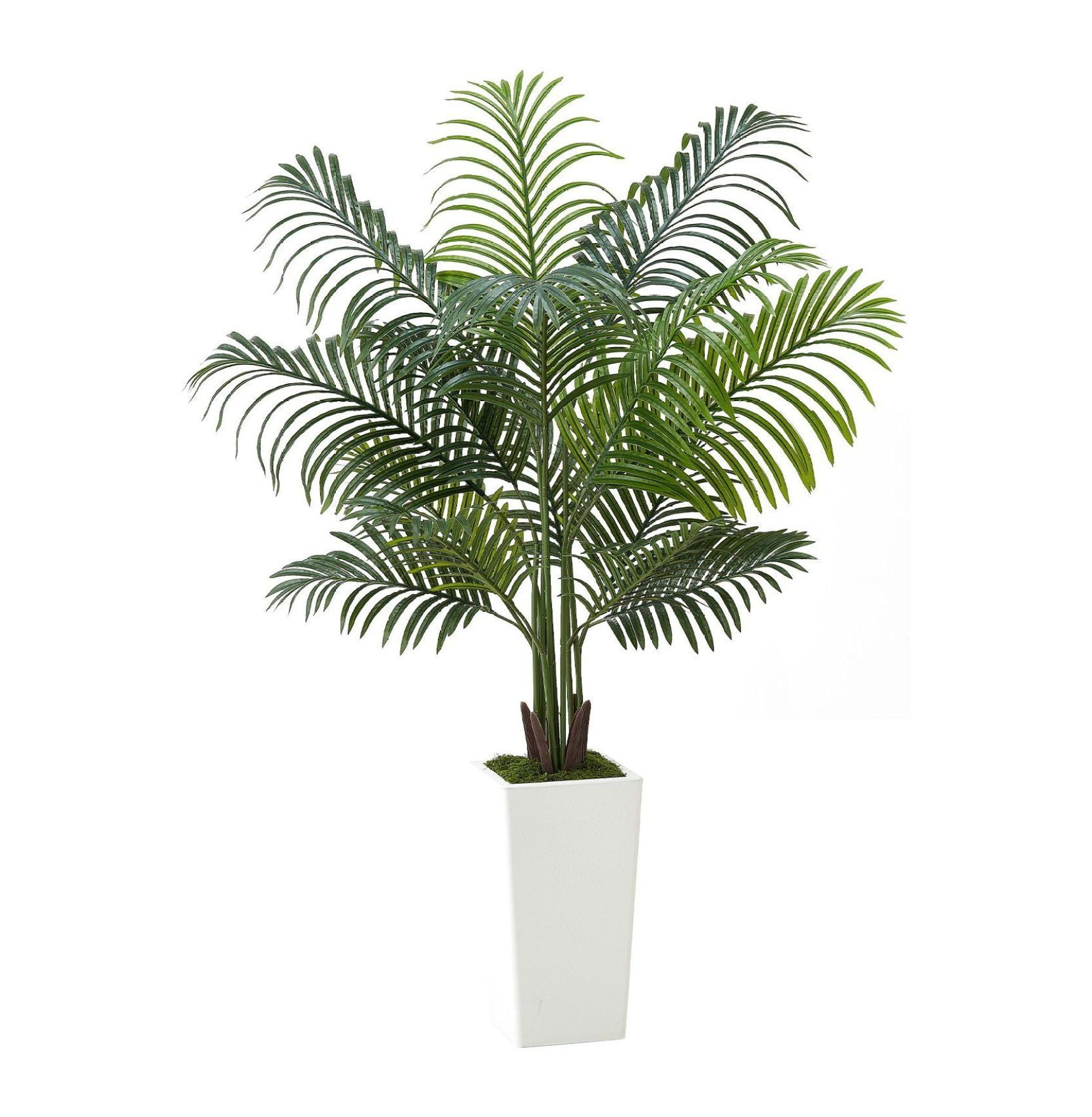 Artificial Areca 5 ft, Fake Palm Tropical Plants with White Tall ...