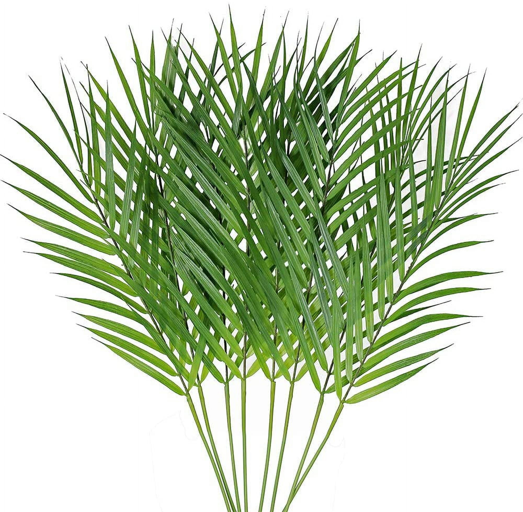 Artificial Areca Palm Leaves, 8 Pcs Faux Tropical Palm Tree Leaves ...