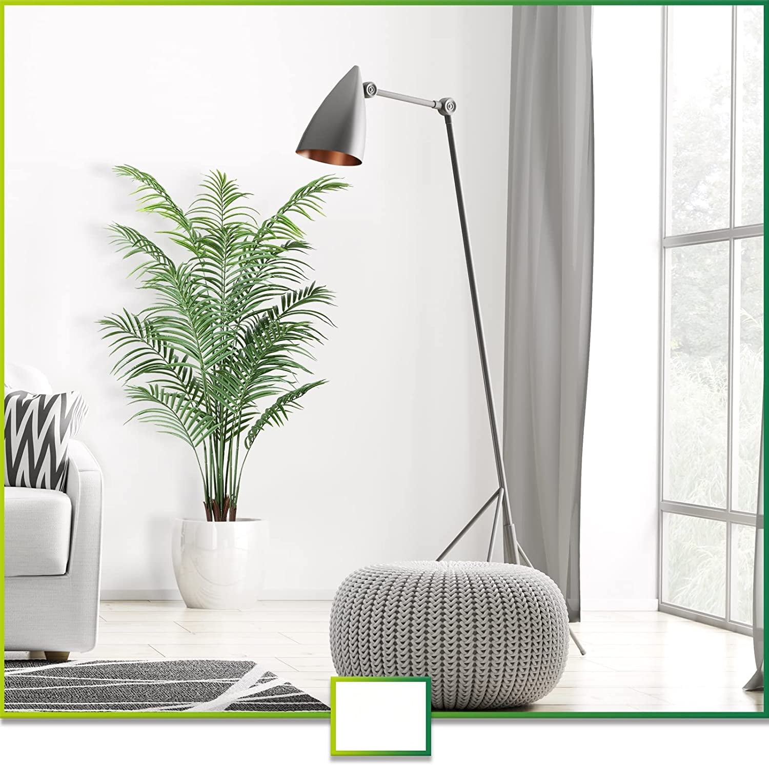 Artificial Areca Palm Plant 5.5 Feet Fake Palm Tree with 15 Leaves Faux ...