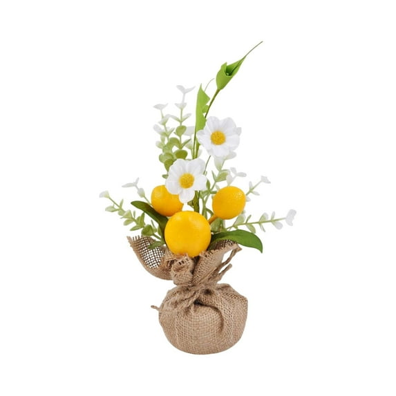 Artificial Artificial Flowers Simulated Lemon Fruit Green Plants ...