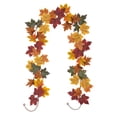 Artificial Autumn Garland Fake Maple Leaf Vine Pumpkin Hanging Foliage ...
