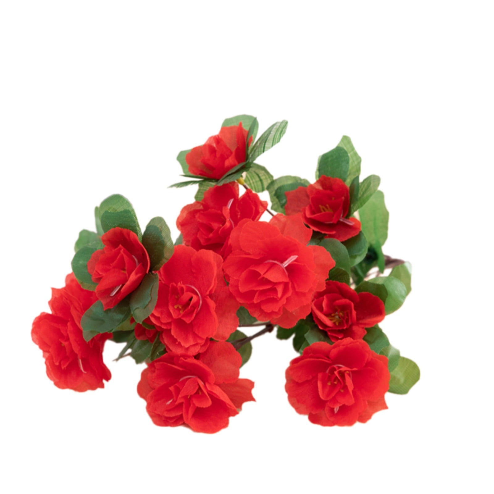 Artificial Azalea Outdoor Silk Flowers, Red Artificial Azalea Bush ...