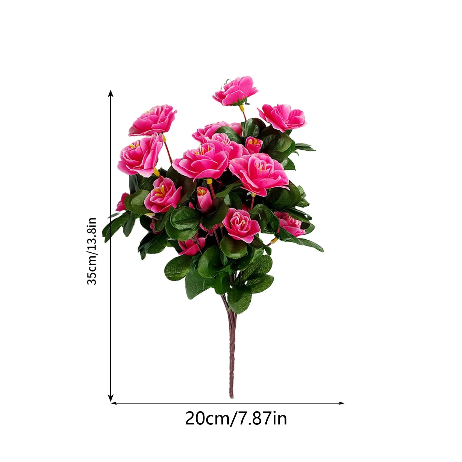 Artificial Azalea Silk Flower Bush - UV Resistant Faux Azalea Plant ...