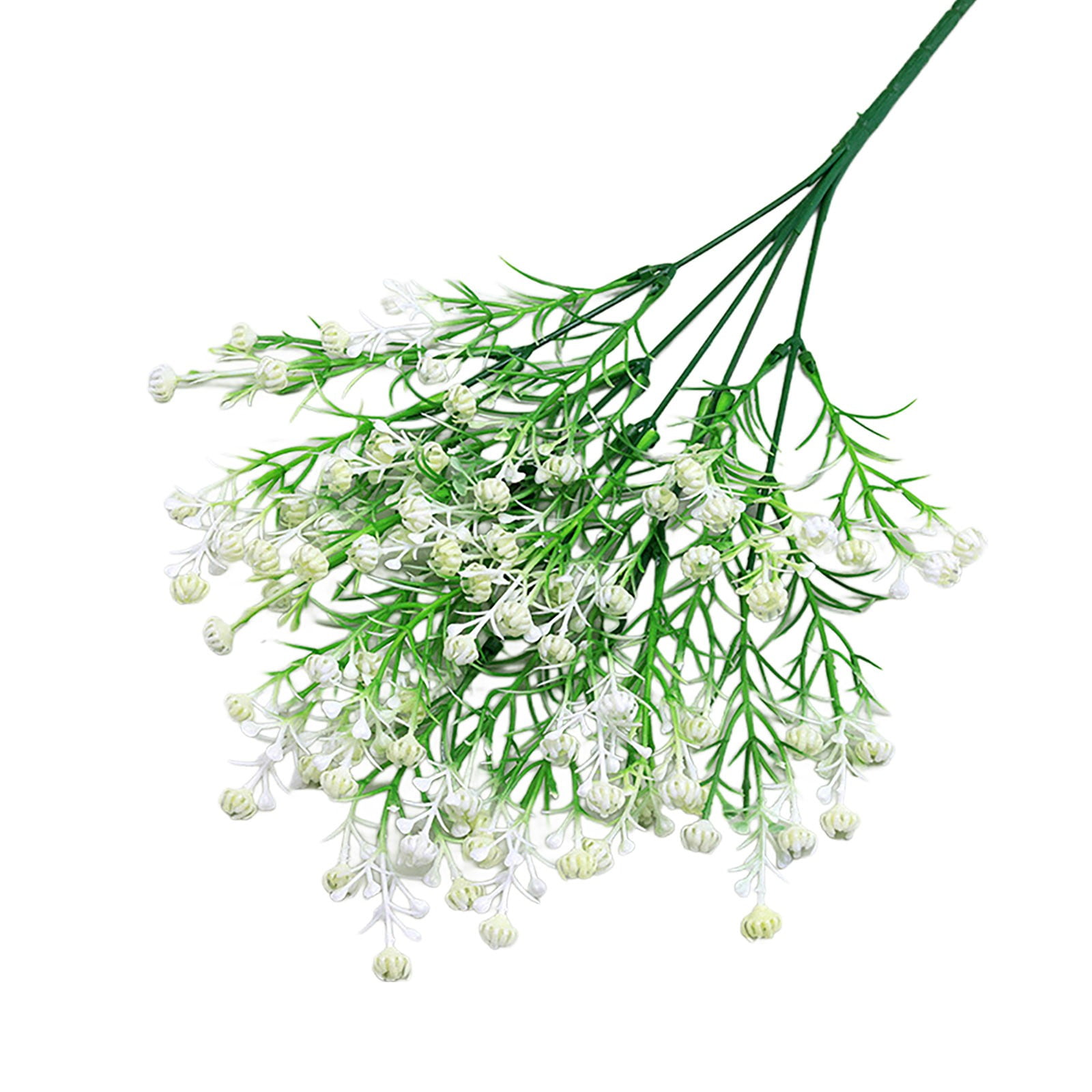 Artificial Baby’s Breath Flower Faux Plant Bouquet, Silk Fake Bush ...